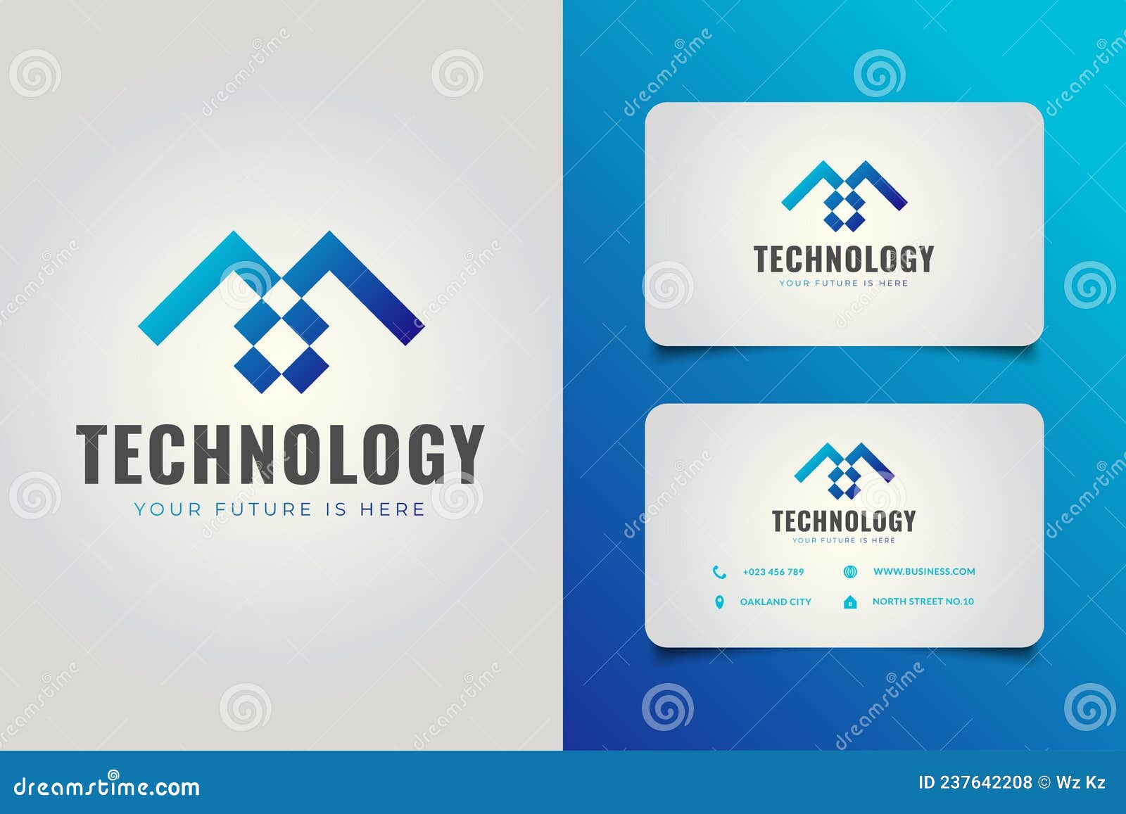 Initial Letter M Forms a House in Blue Gradient Concept, Suitable for ...