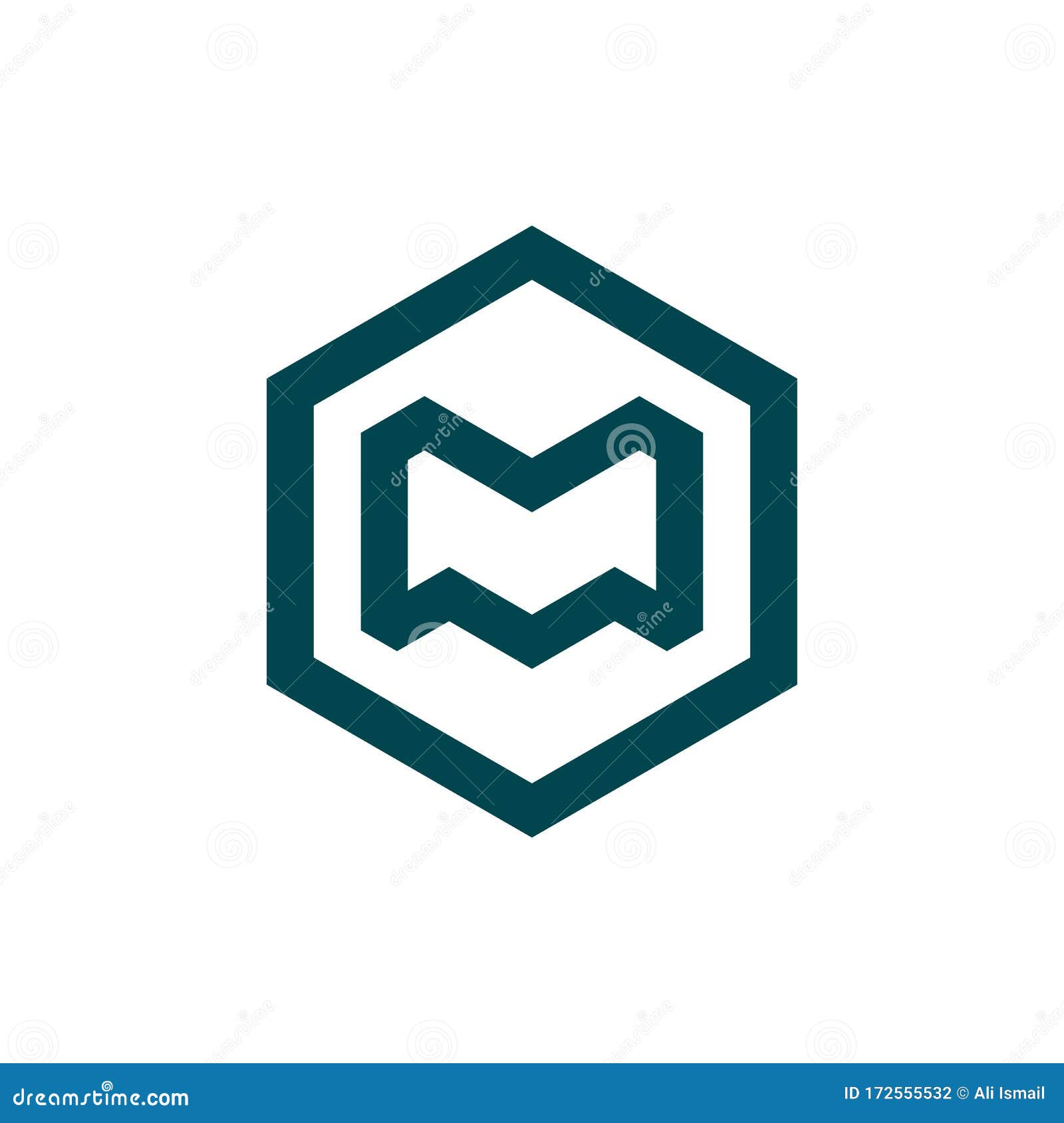 Initial Letter M Hexagon Logo Stock Vector - Illustration of graphic ...
