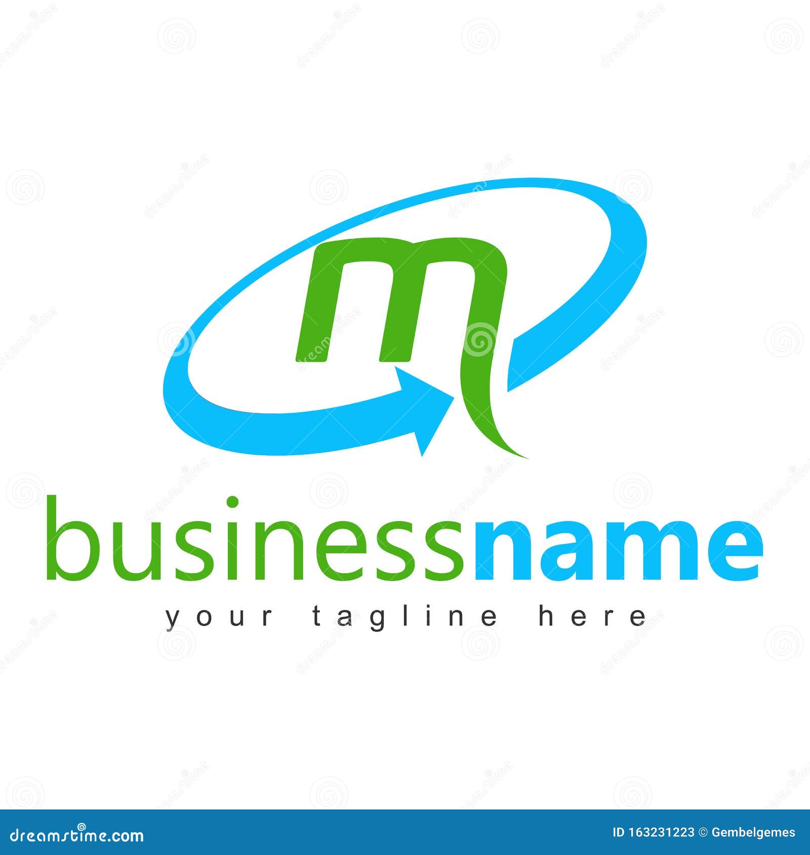 Initial Letter M Business Logo Stock Vector - Illustration of initial ...