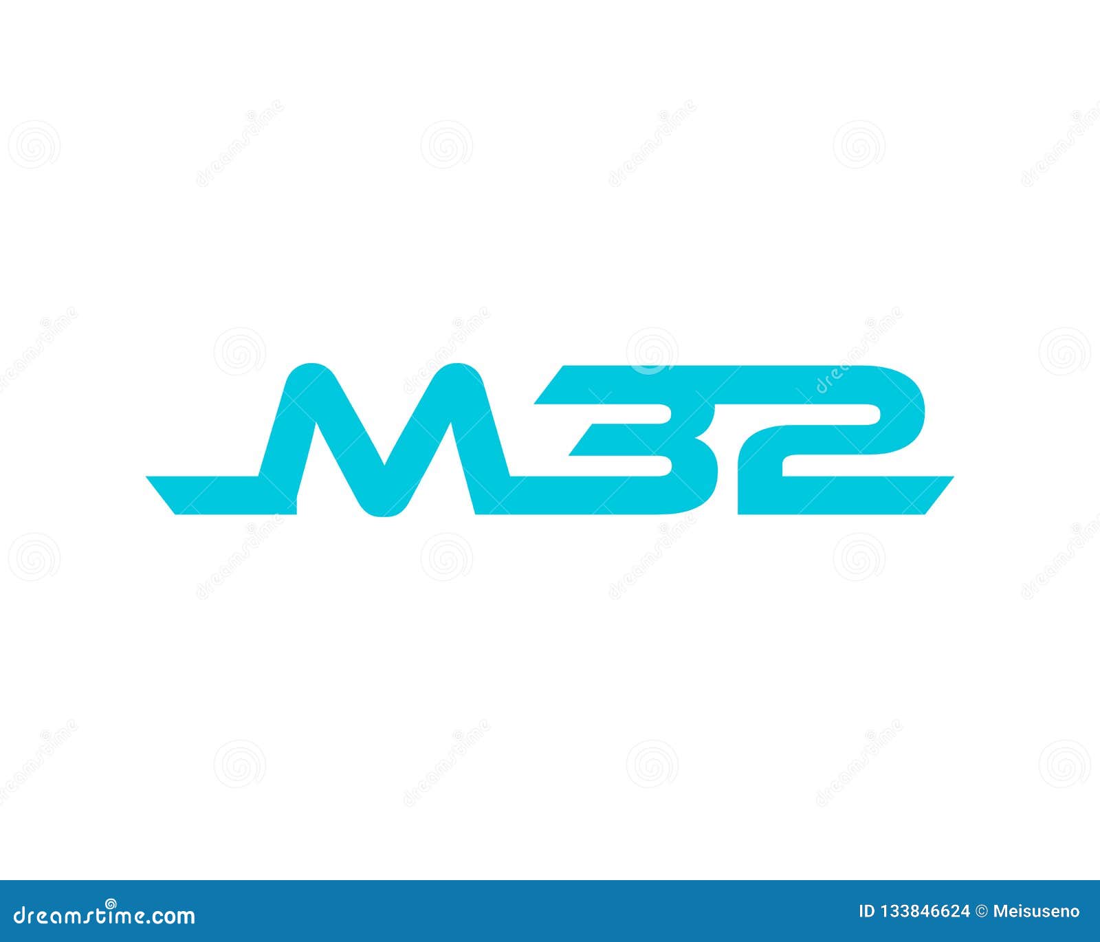 Initial Letter M32 Logo Design Template Stock Vector - Illustration of ...
