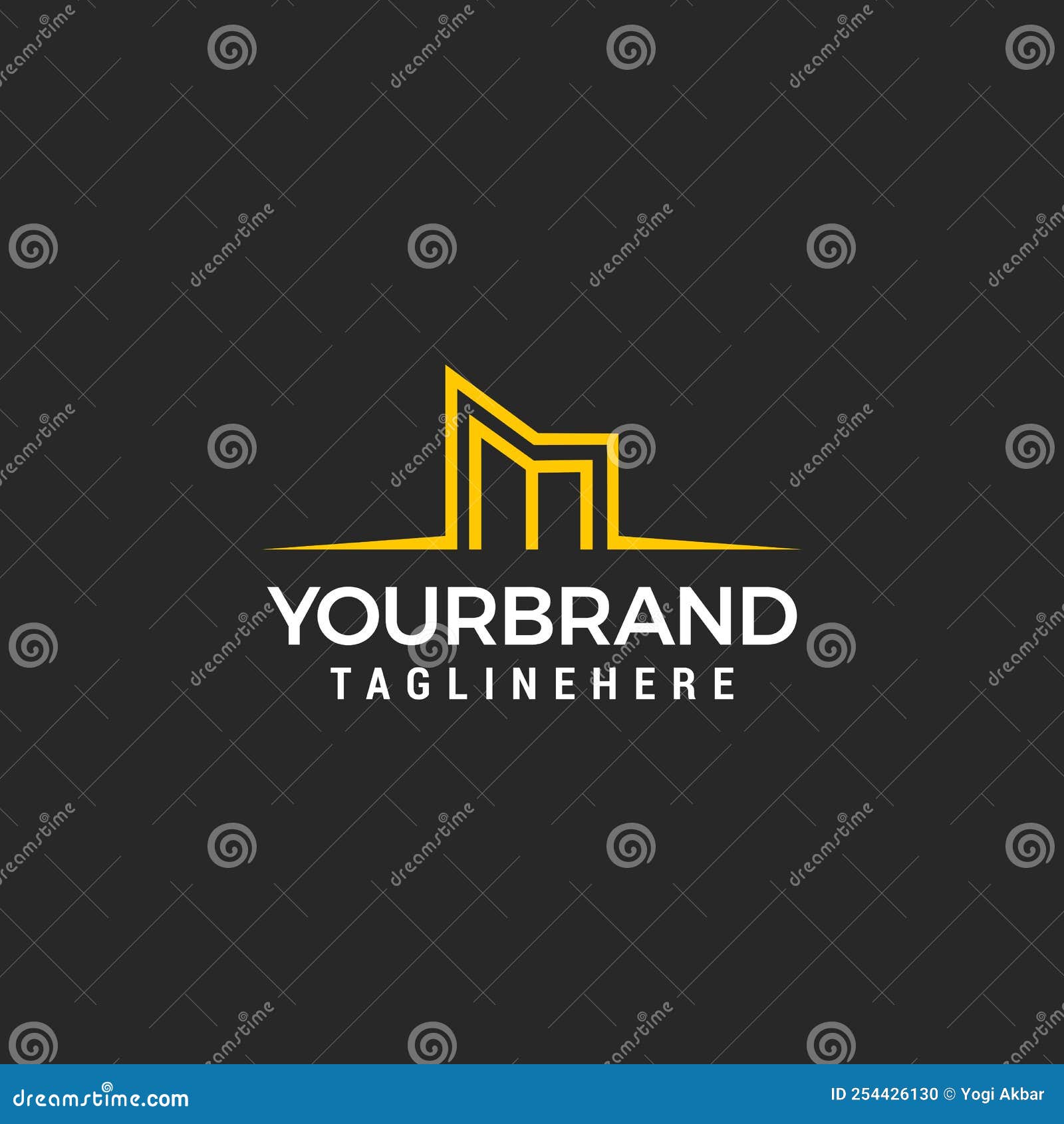 Initial Letter M Logo Line Design Template Vector Stock Vector ...