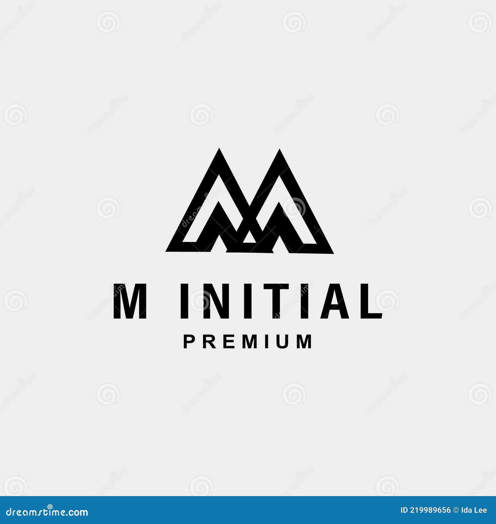 Initial Letter M Monogram Logo Creative Design Vector Tion Stock Vector ...