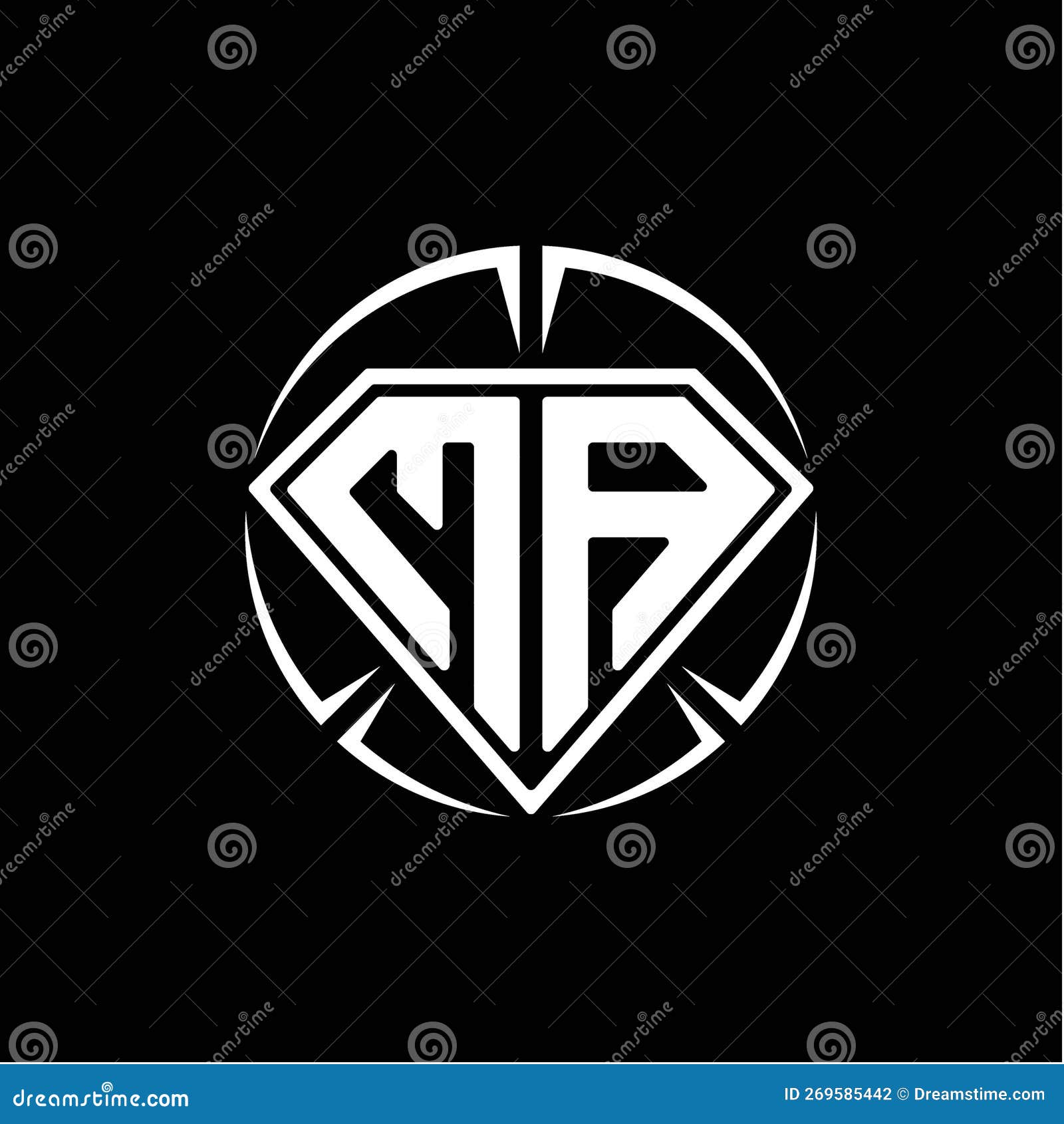 Initial Letter M a is in the Shape of a Diamond with a Circular Circle ...