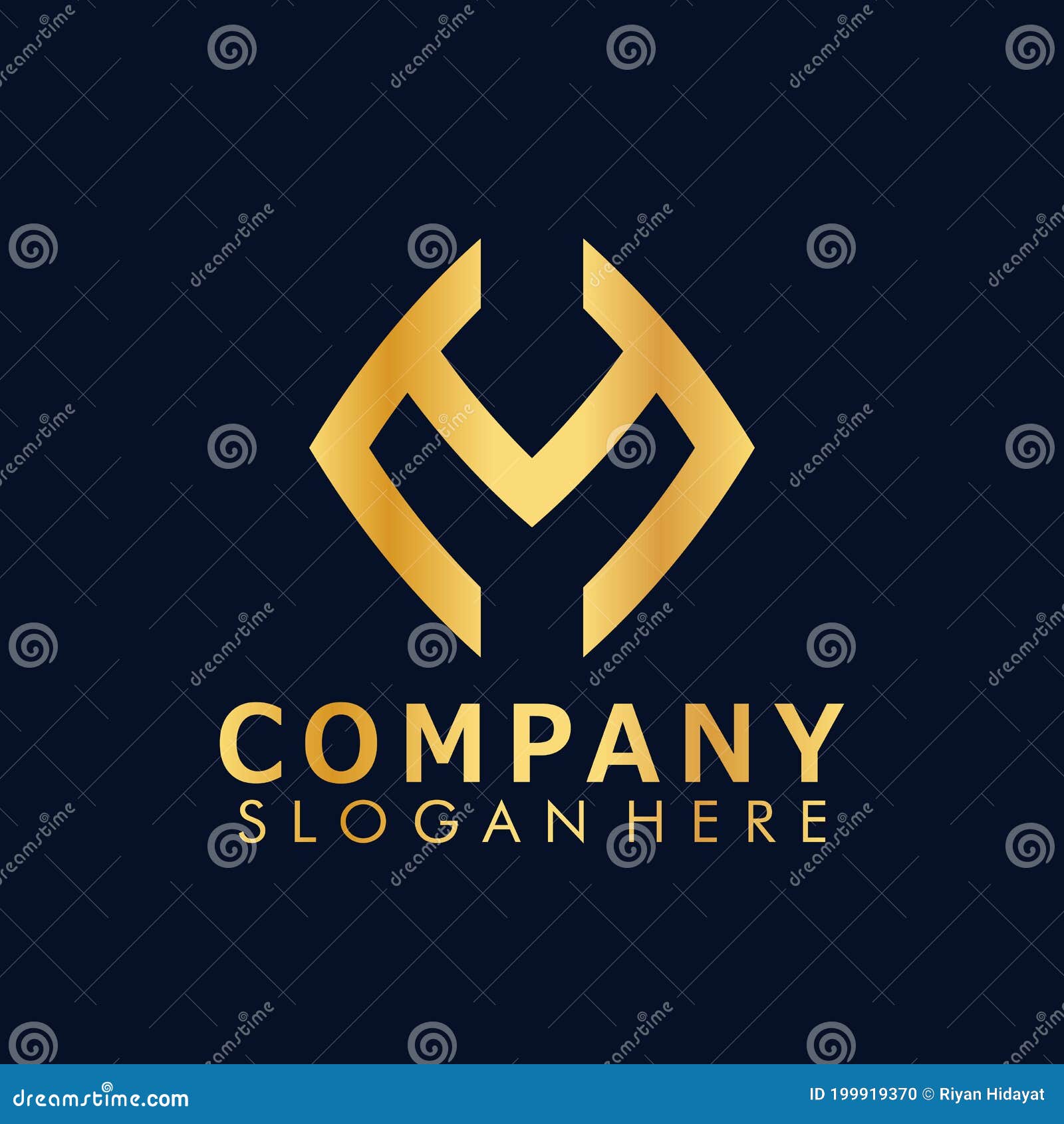 Initial Letter M Square Logo Design Vector Illustration, Business Card ...