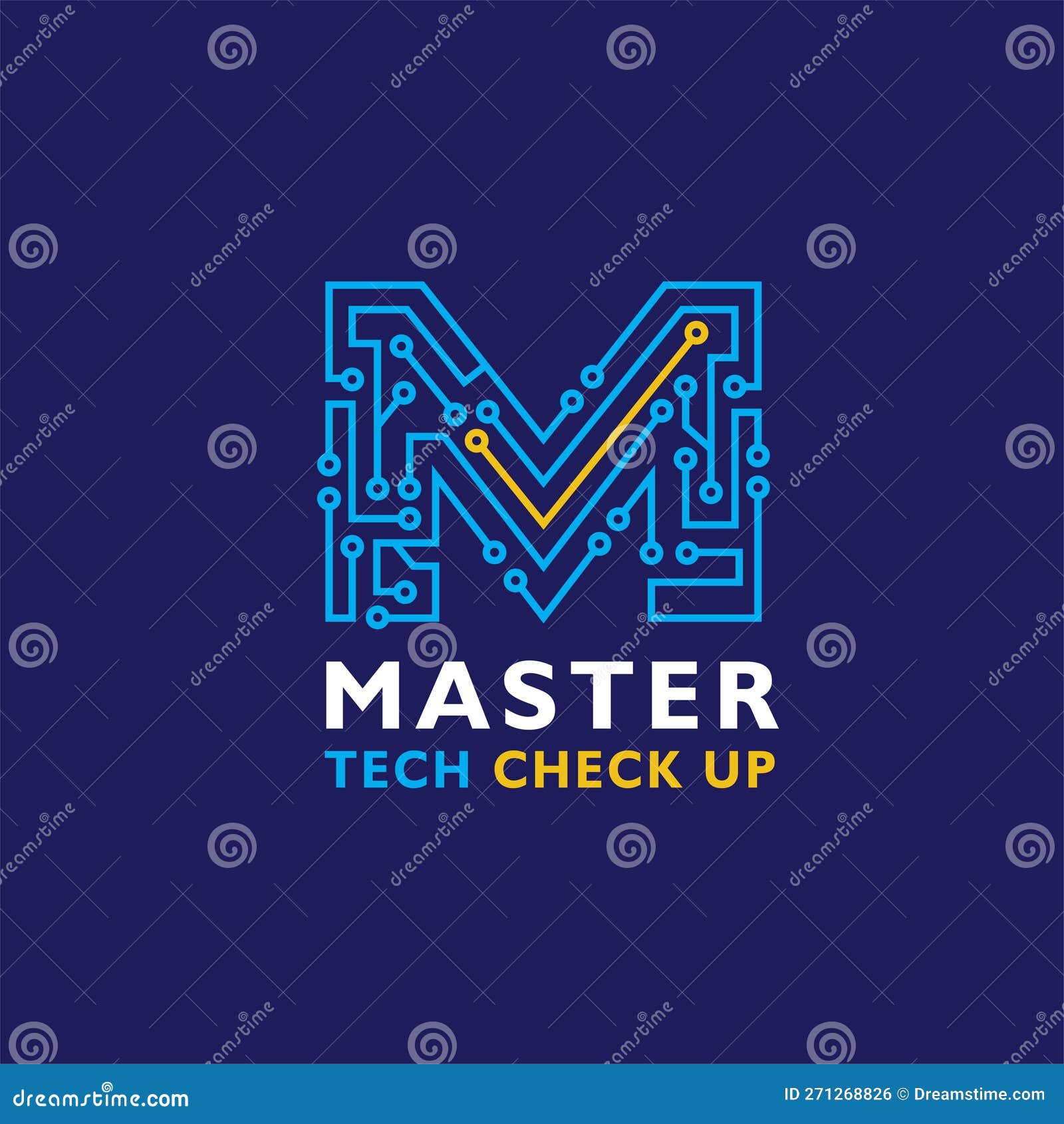 Initial Letter M Technology Symbol Stock Vector - Illustration of ...