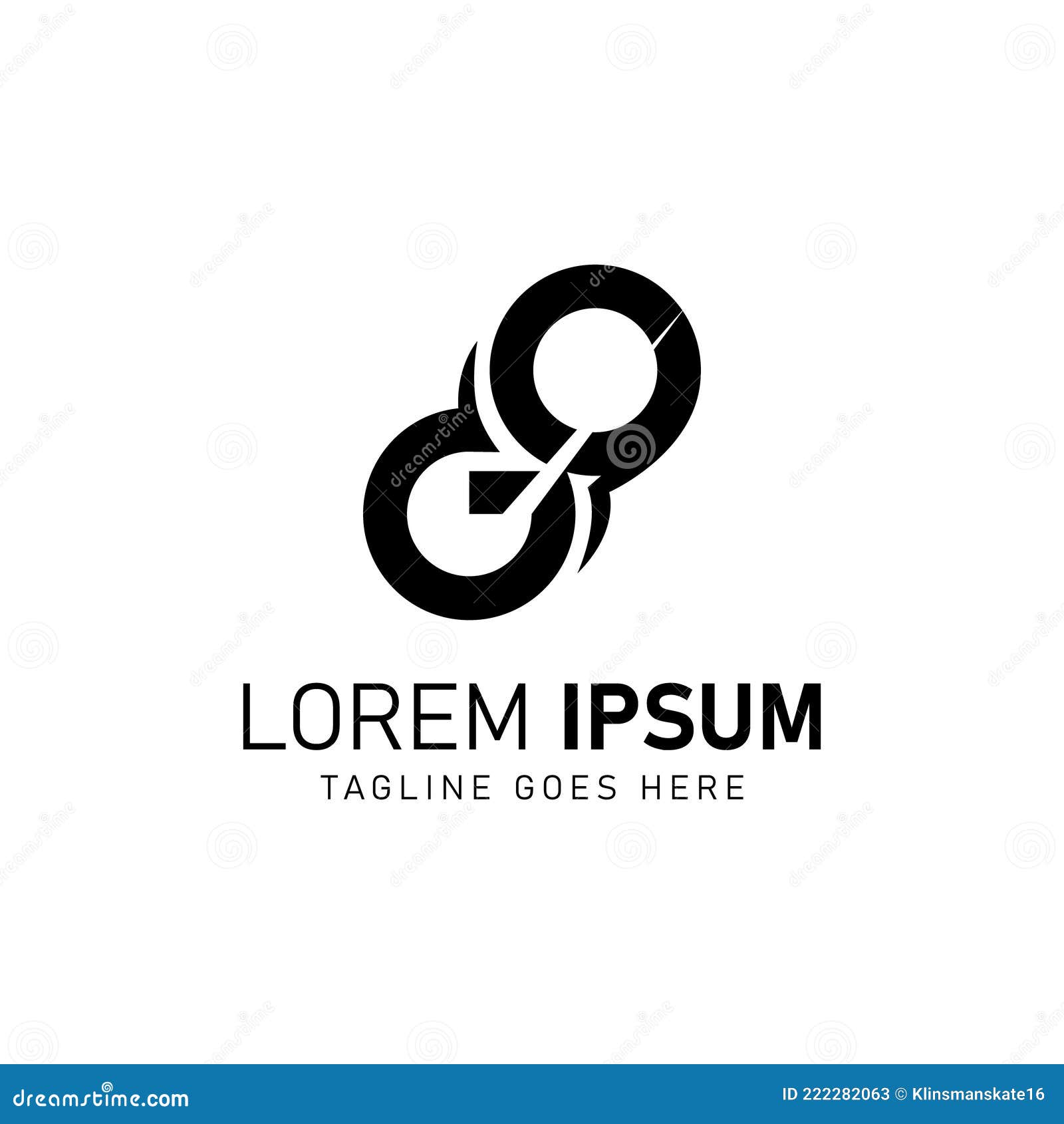 Initial Letter Mark Go Logo Design Vector Isolated Stock Vector ...