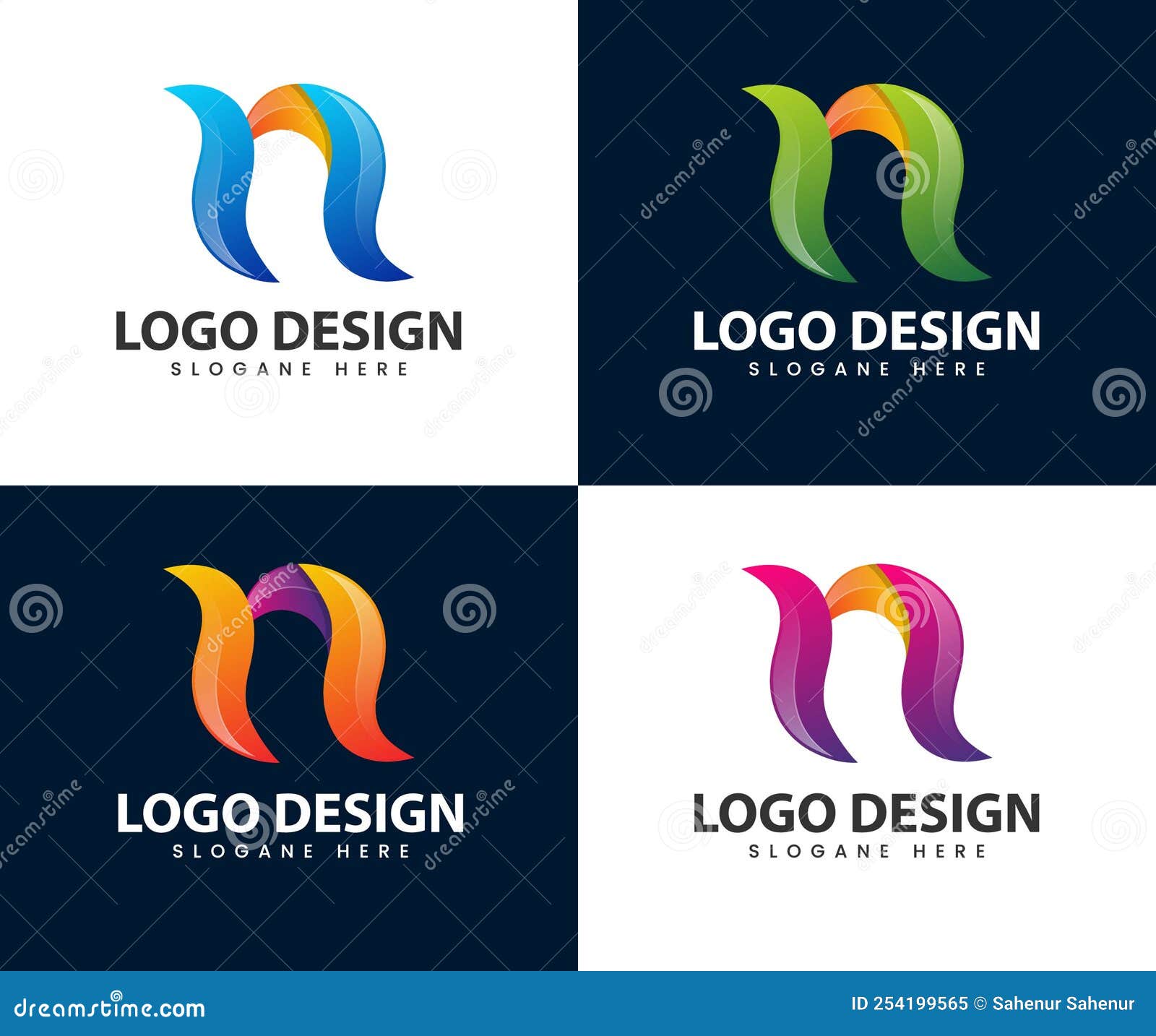 Initial Letter Mark N Logo Design. Letter N for Modern Shape Logo ...