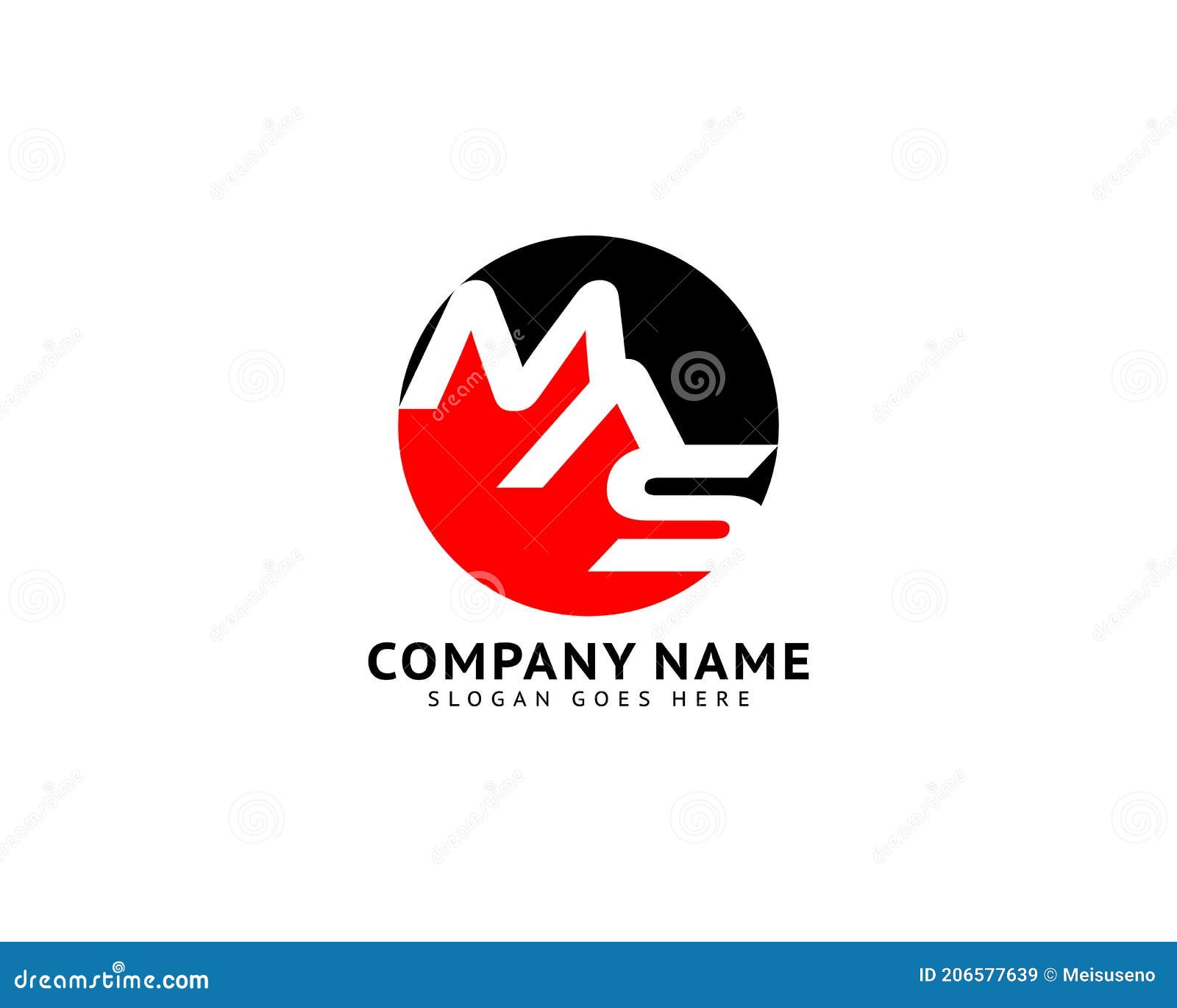 Initial Letter MAS Logo Template Design Stock Vector - Illustration of ...