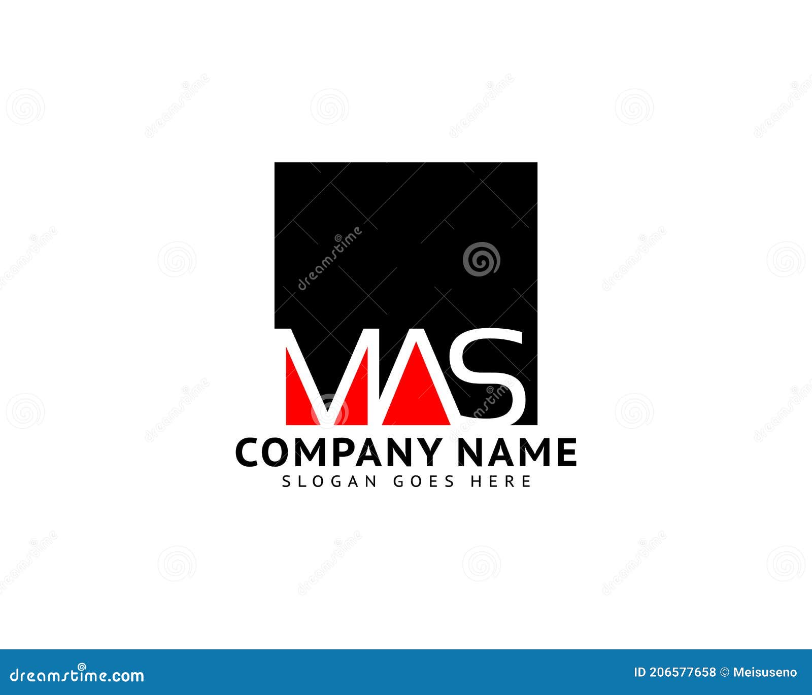Initial Letter MAS Logo Template Design Stock Vector - Illustration of ...