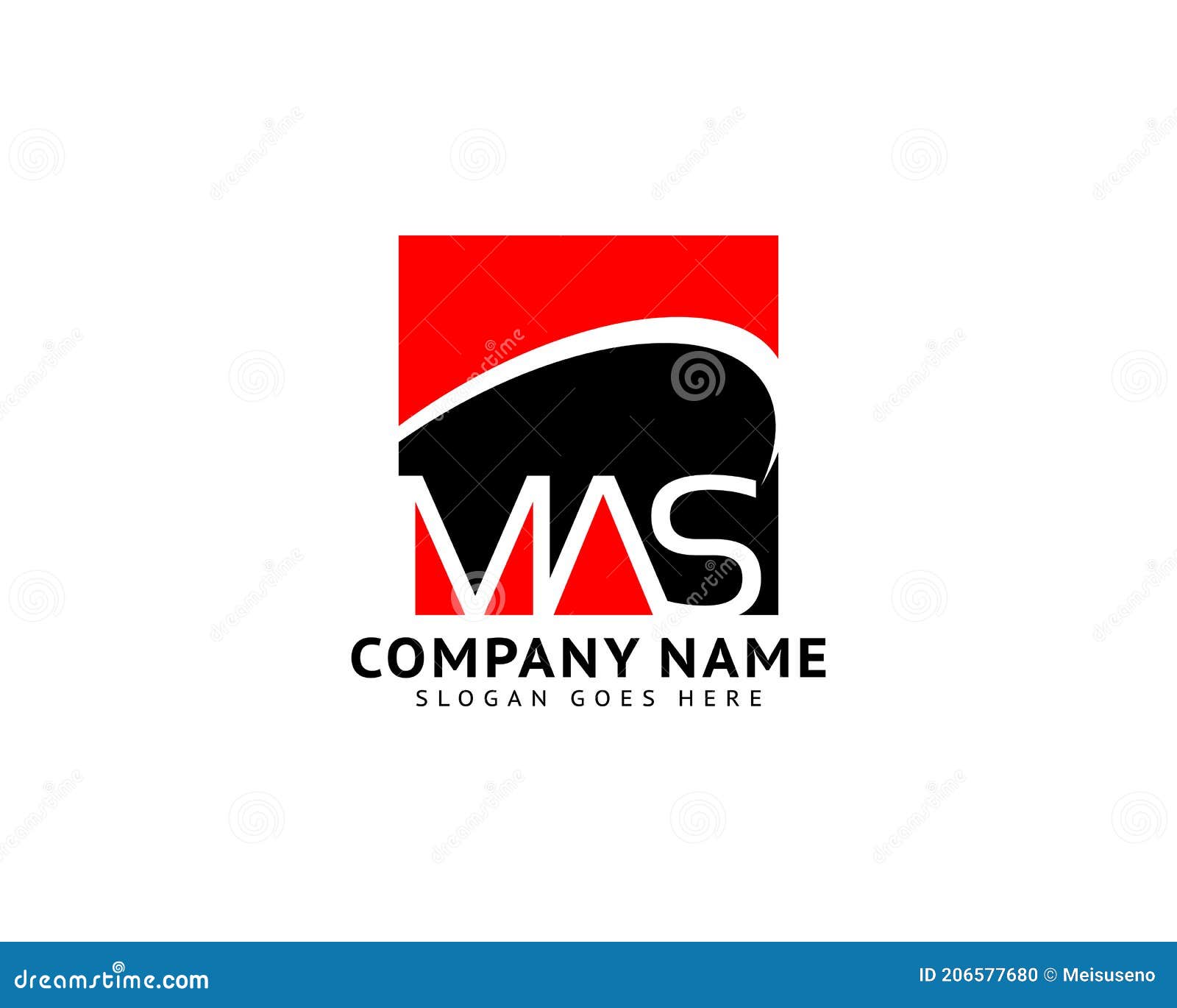Initial Letter MAS Logo Template Design Stock Vector - Illustration of ...