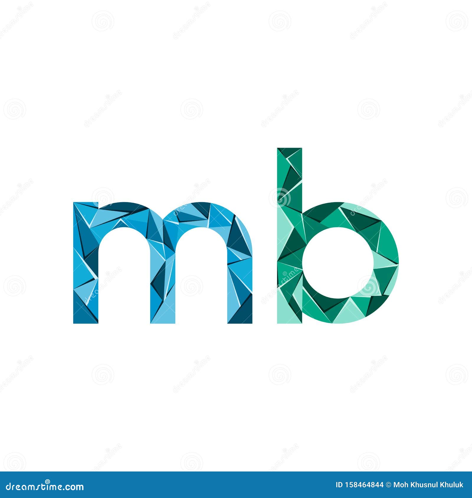 Initial Letter Mb Abstract Triangle Logo Vector Stock Vector ...