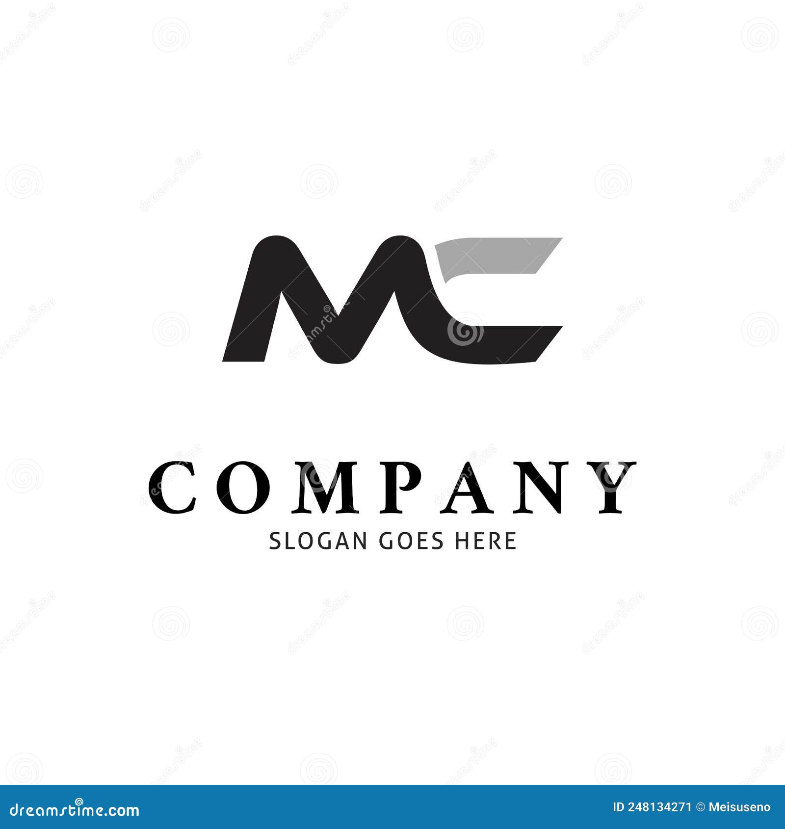 Initial Letter MC Icon Vector Logo Template Illustration Design Stock ...
