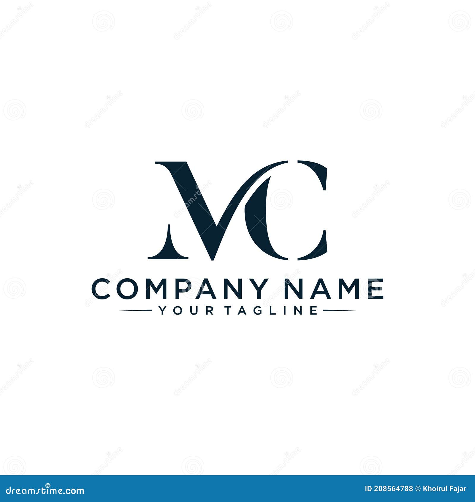 Initial Letter MC Logo Designs Stock Vector - Illustration of alphabet ...