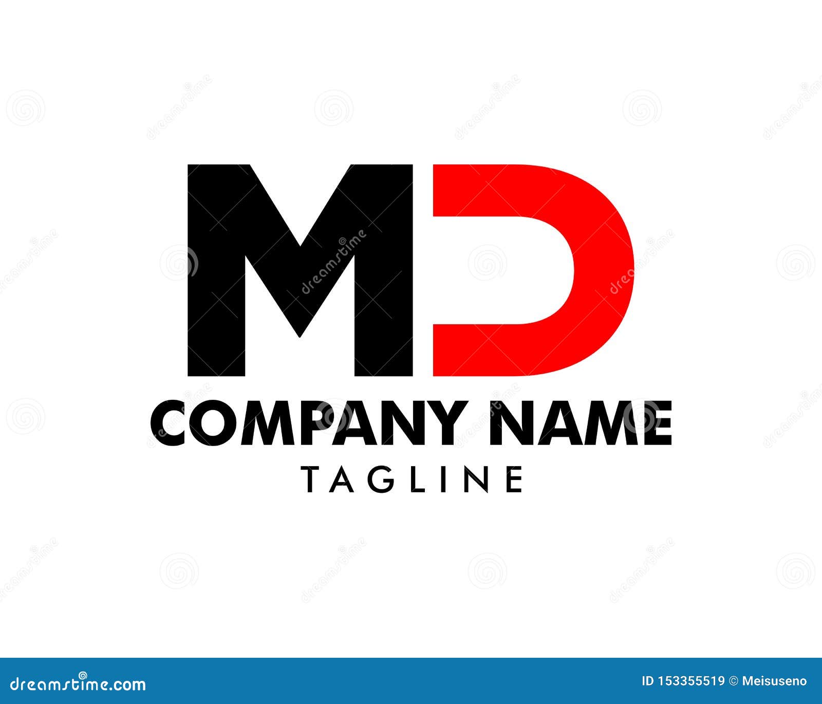 Initial Letter MD Logo Template Design Stock Vector - Illustration of ...