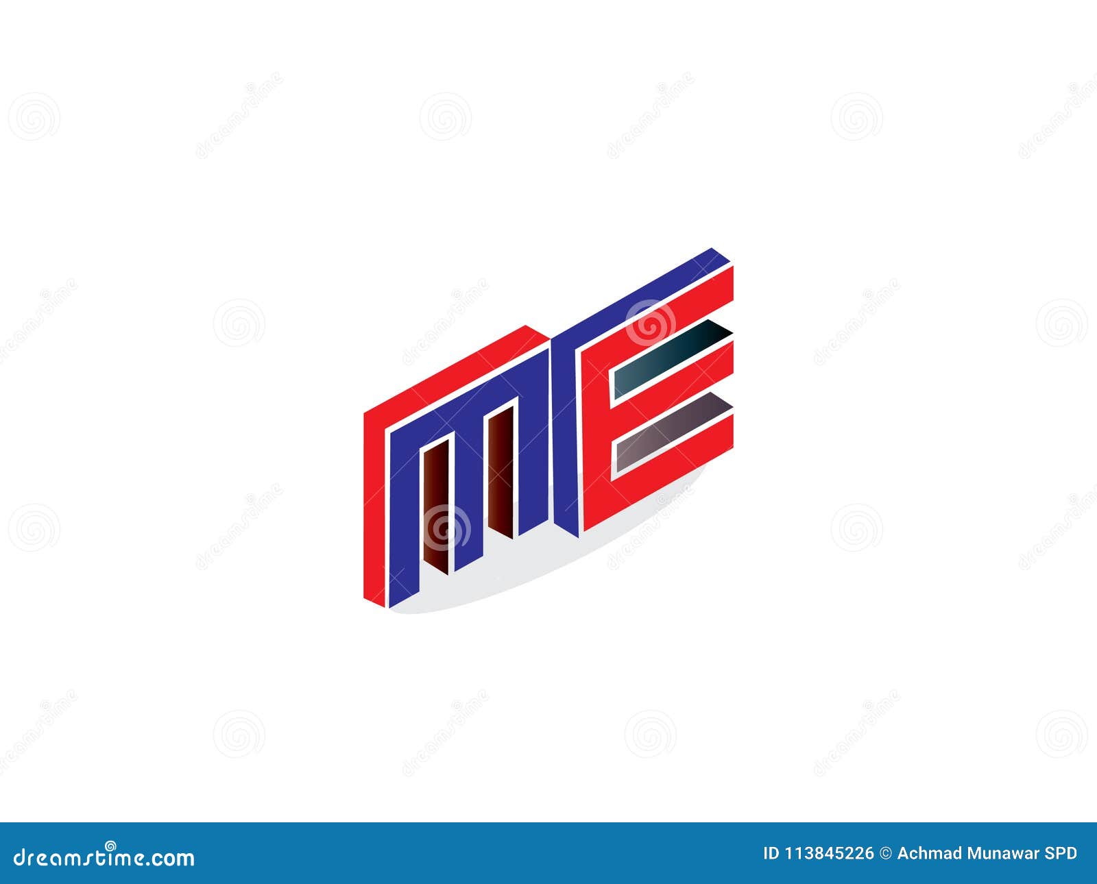 Initial Letter ME Design Logo Vector Graphic Branding Letter Element ...
