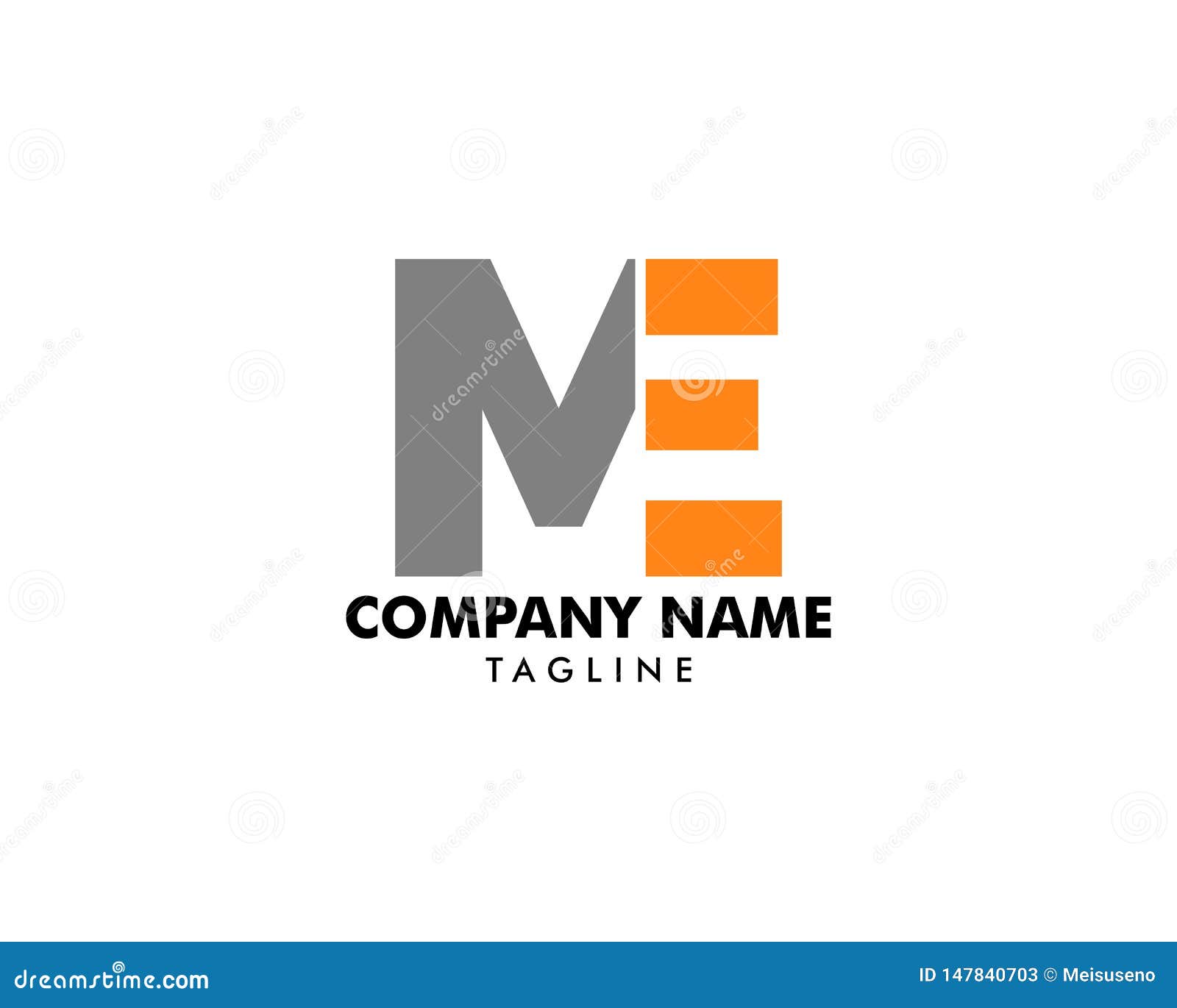 Initial Letter ME Logo Design Template Stock Vector - Illustration of ...