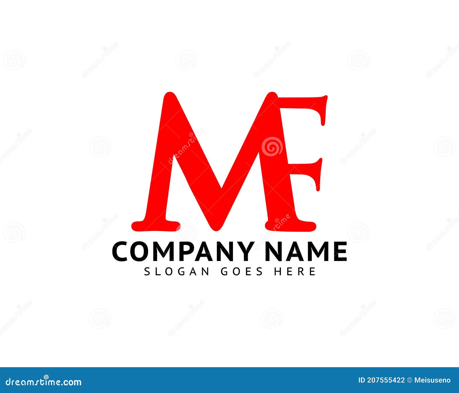 Initial Letter MF Logo Template Design Stock Vector - Illustration of ...