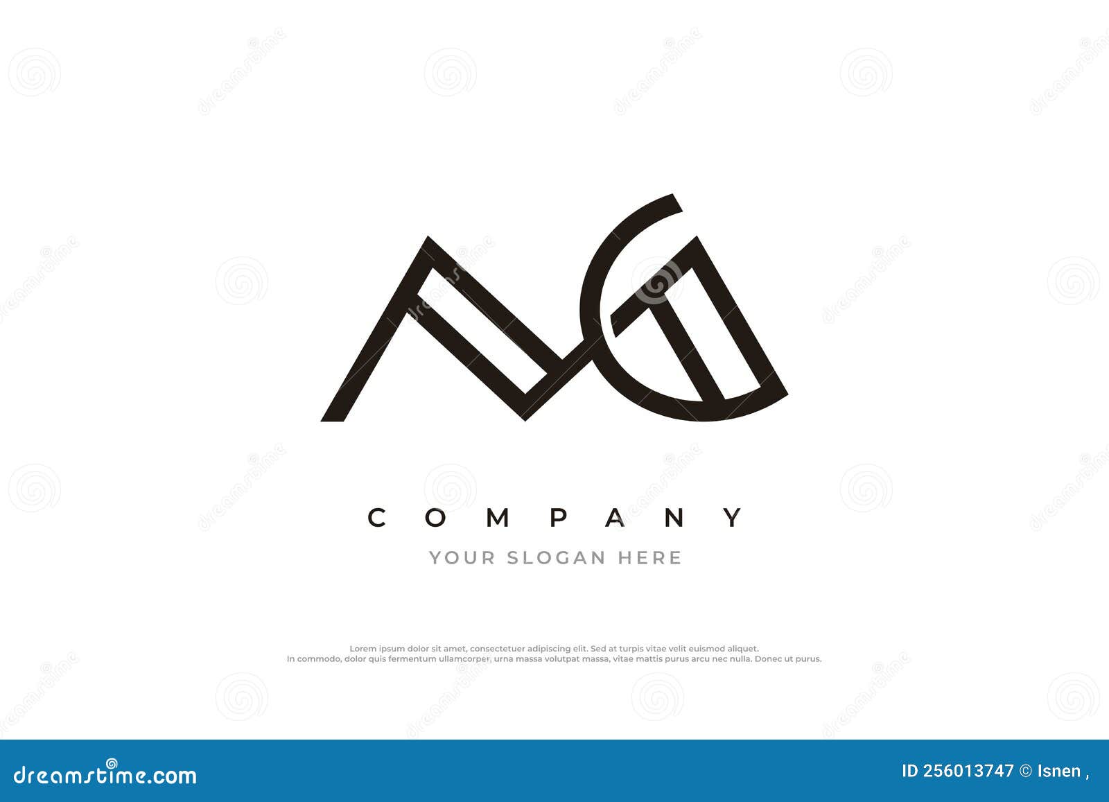 Initial Letter MG Monogram Logo Design Vector Stock Vector ...