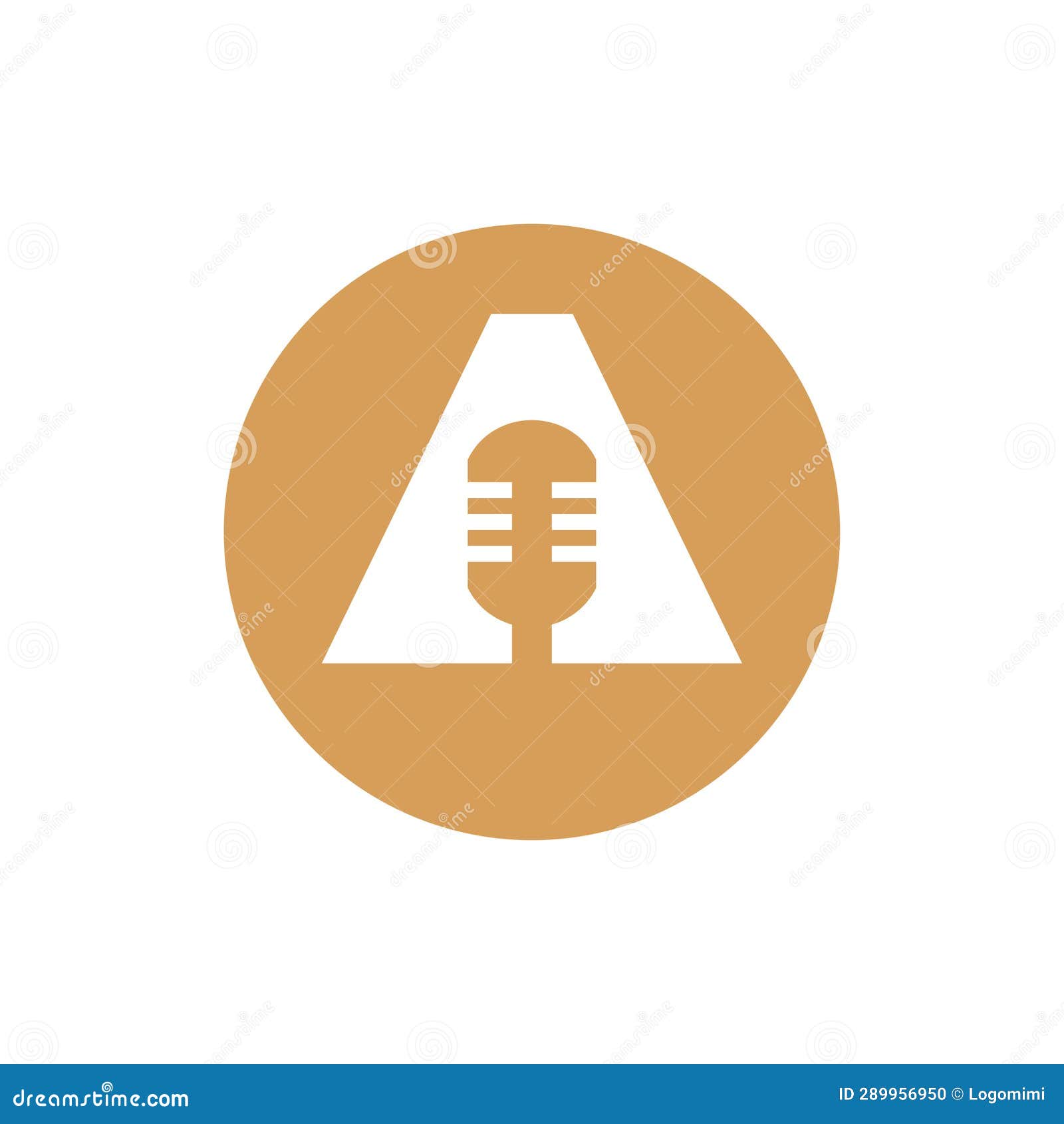 Initial Letter a Microphone Logo, Alphabet a Mic Logo Icon Vector Stock ...