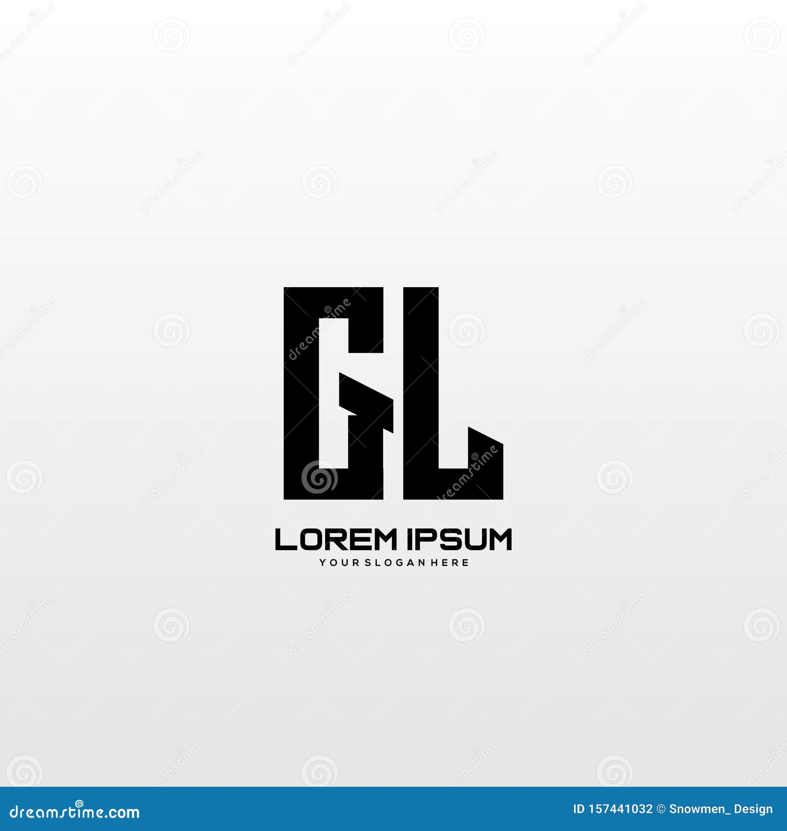 Initial Letter GL Minimalist Art Logo Vector Stock Vector ...