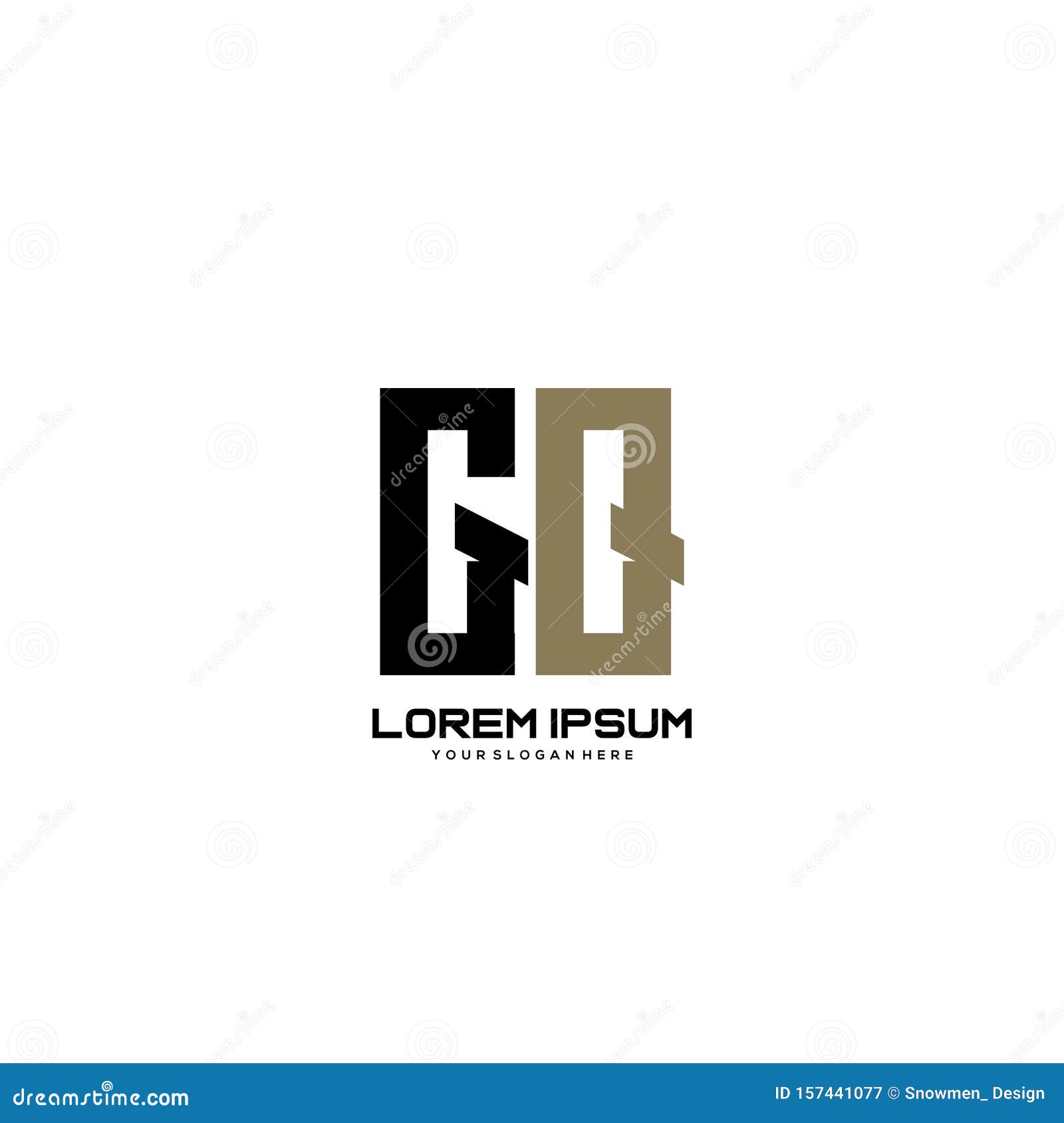 Initial Letter GQ Minimalist Art Logo Vector Stock Vector ...