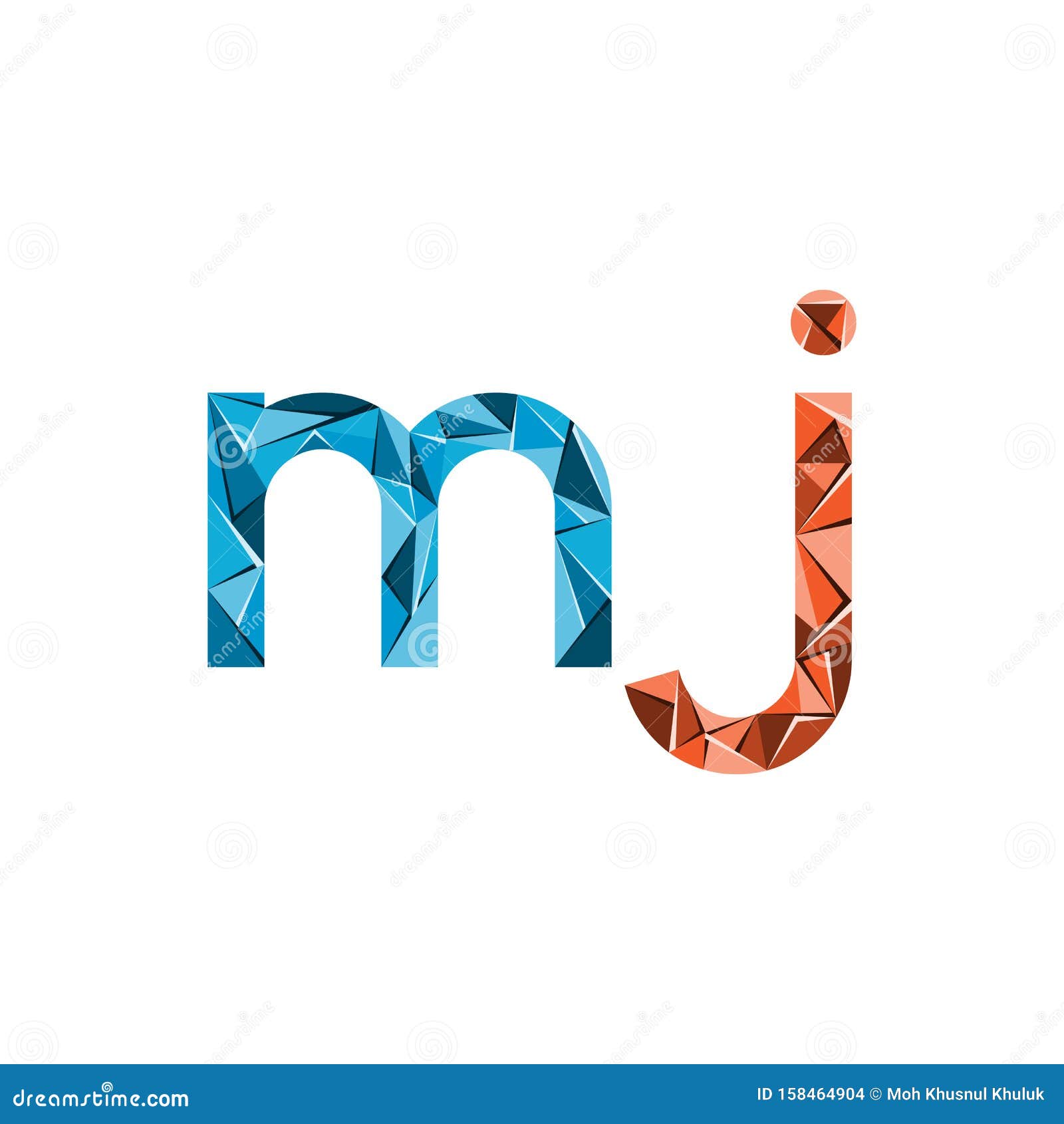 Initial Letter Mj Bstract Triangle Logo Vector Stock Vector ...