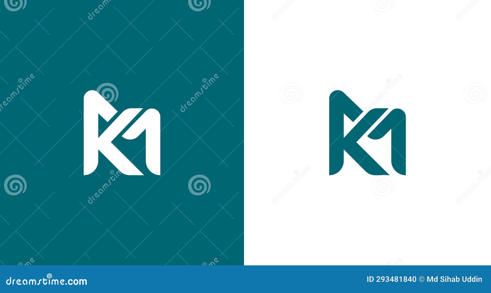 Initial Letter MK Logo with Creative Modern Business Typography Vector ...