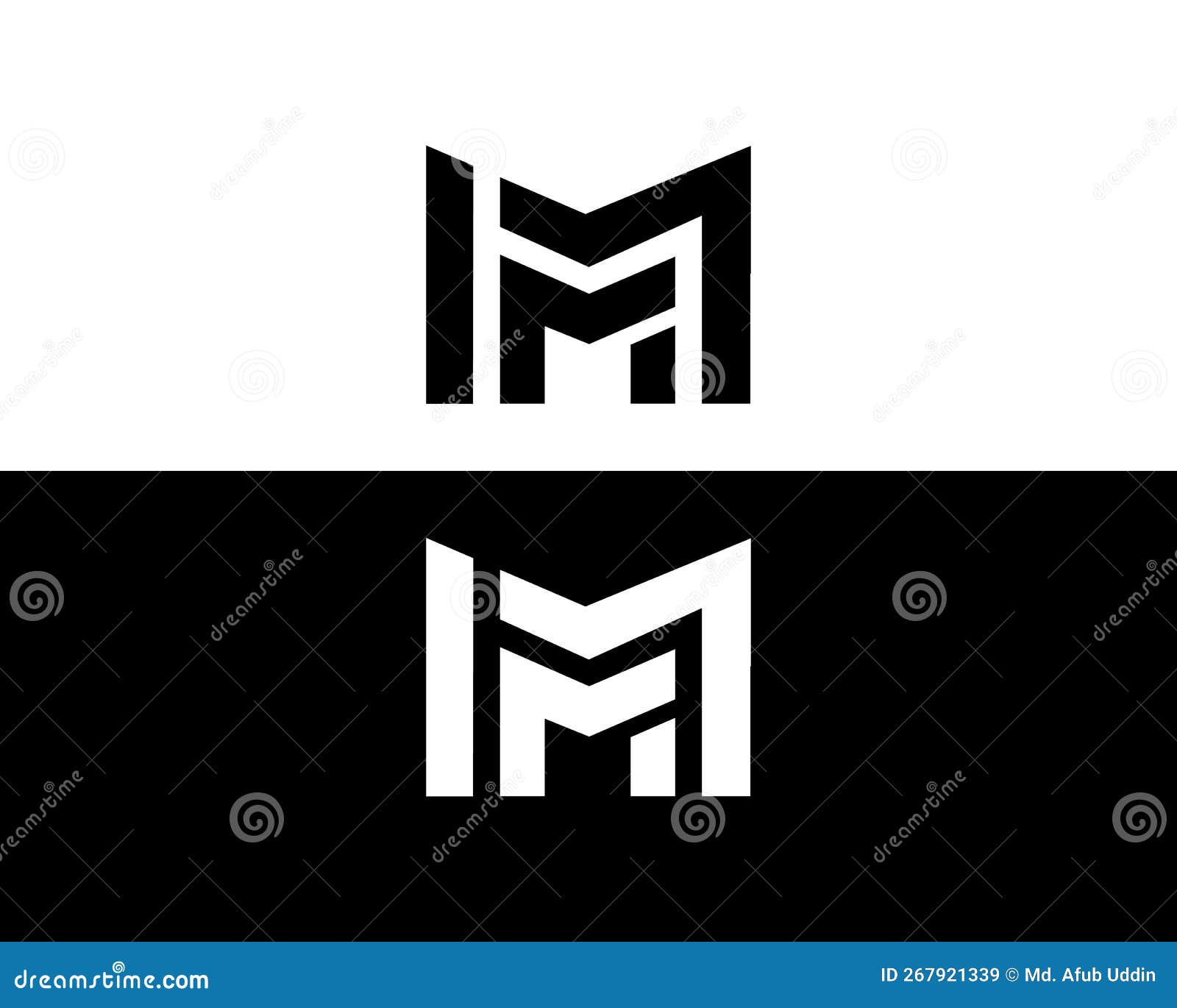 Initial Letter MM Logo stock vector. Illustration of design - 267921339