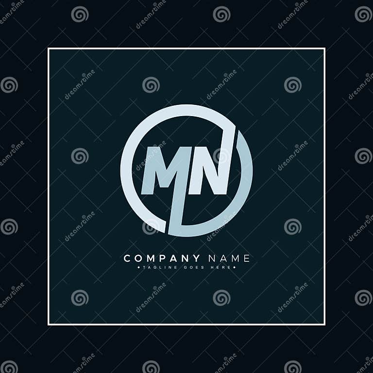 Initial Letter MN Logo, Simple Alphabet Logo Stock Vector ...