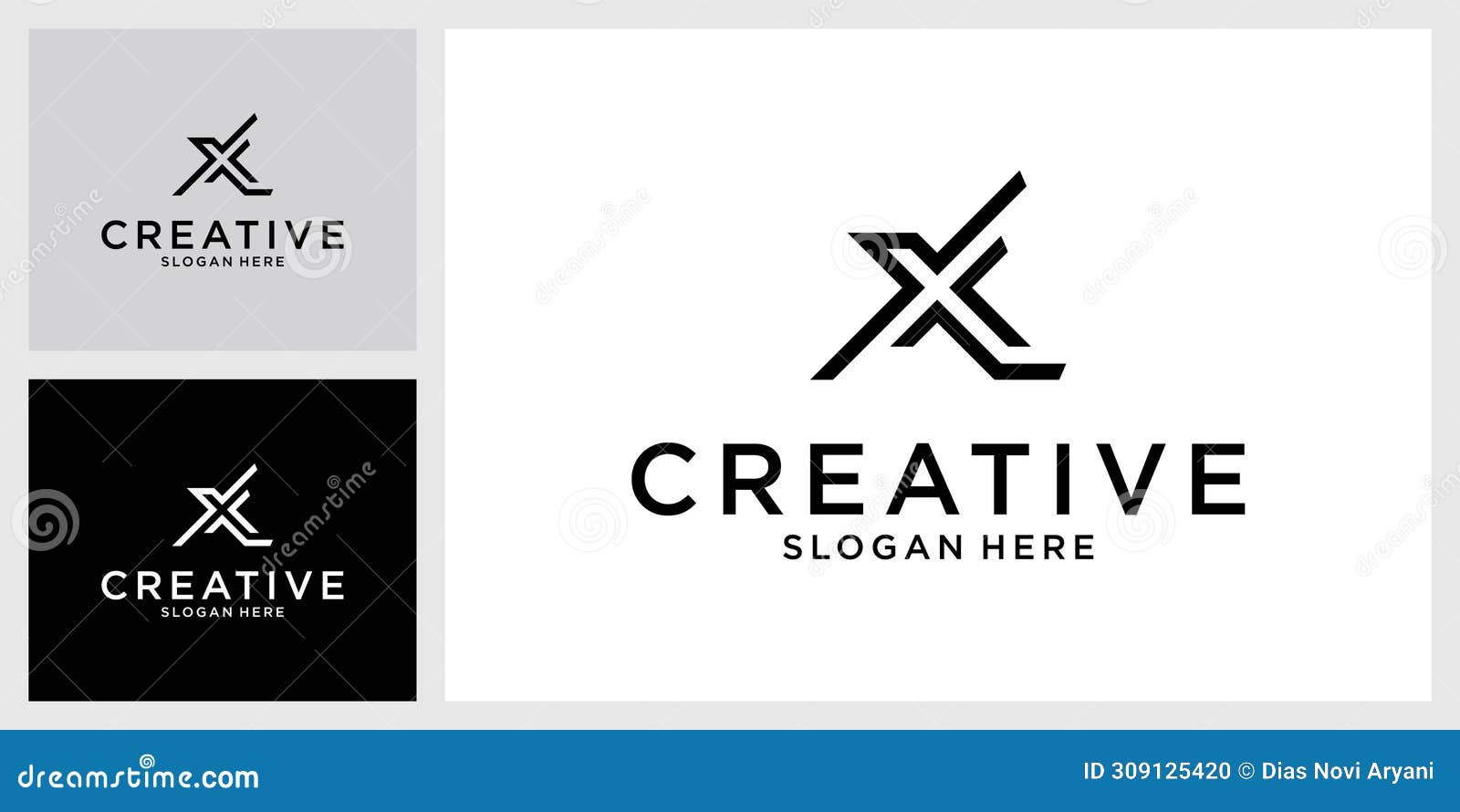 Initial Letter X Monogram Logo Design Vector Stock Vector ...