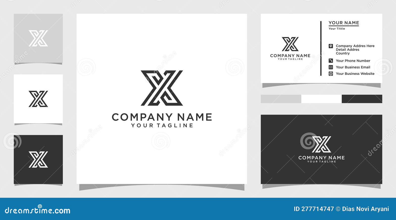 Initial Letter X Monogram Logo Design Vector Stock Vector ...