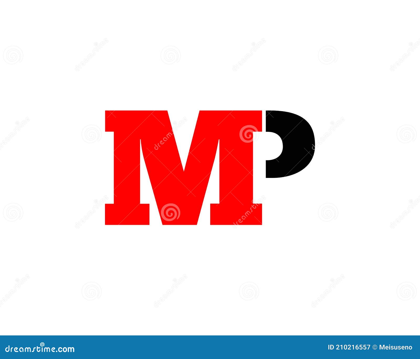 Initial Letter MP Logo Design Vector Stock Vector - Illustration of ...