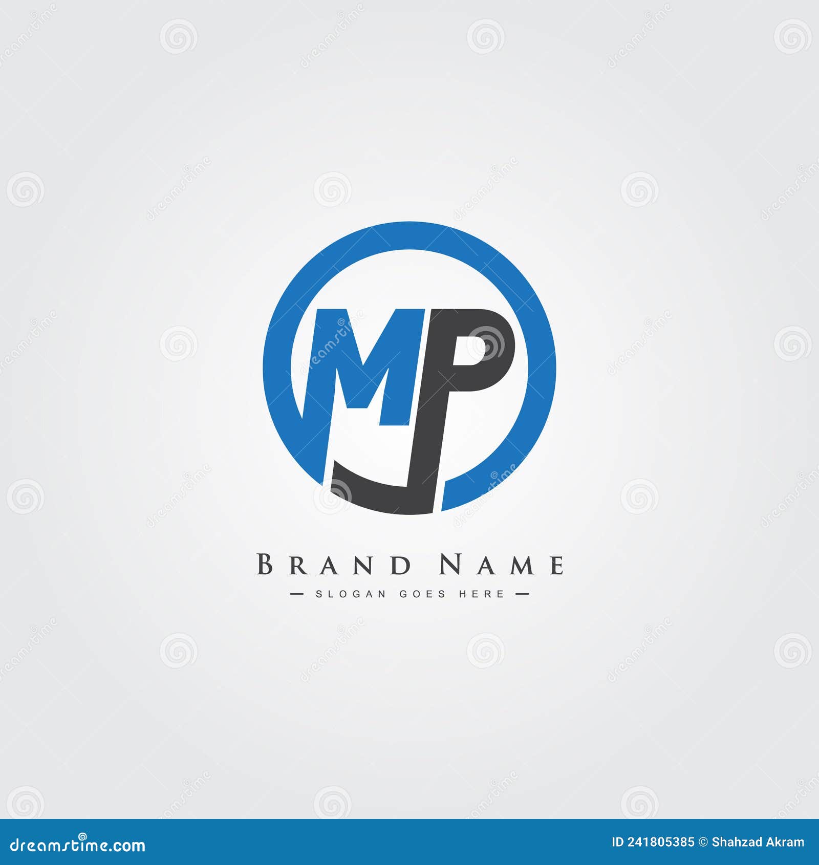 Initial Letter MP Logo - Minimal Business Logo for Alphabet M and P ...
