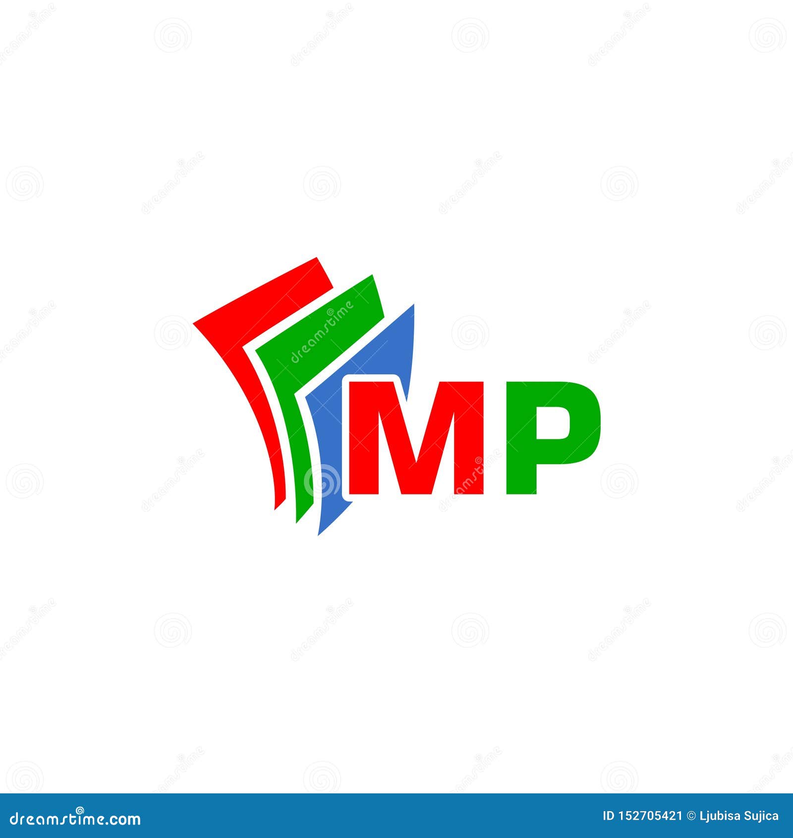 Initial Letter MP Logo Template Vector Design Stock Vector ...