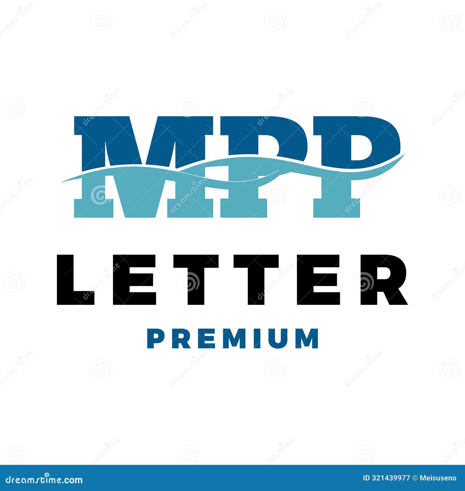 Initial Letter MPP Sea Wave Icon Vector Logo Template Illustration ...