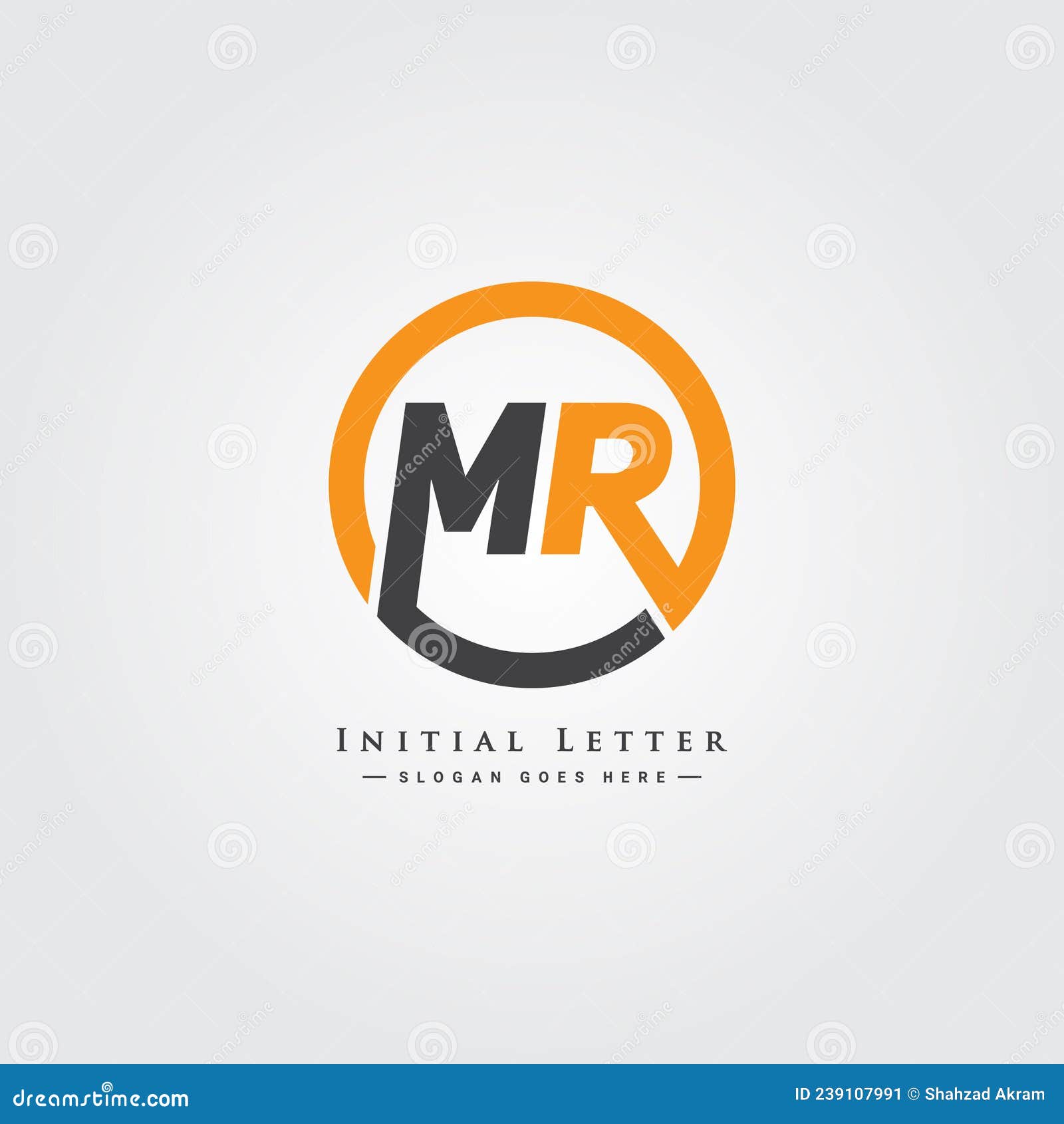 Initial Letter MR Logo - Simple Business Logo Stock Vector ...
