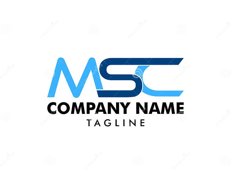 Initial Letter MSC Logo Template Design Stock Vector - Illustration of ...