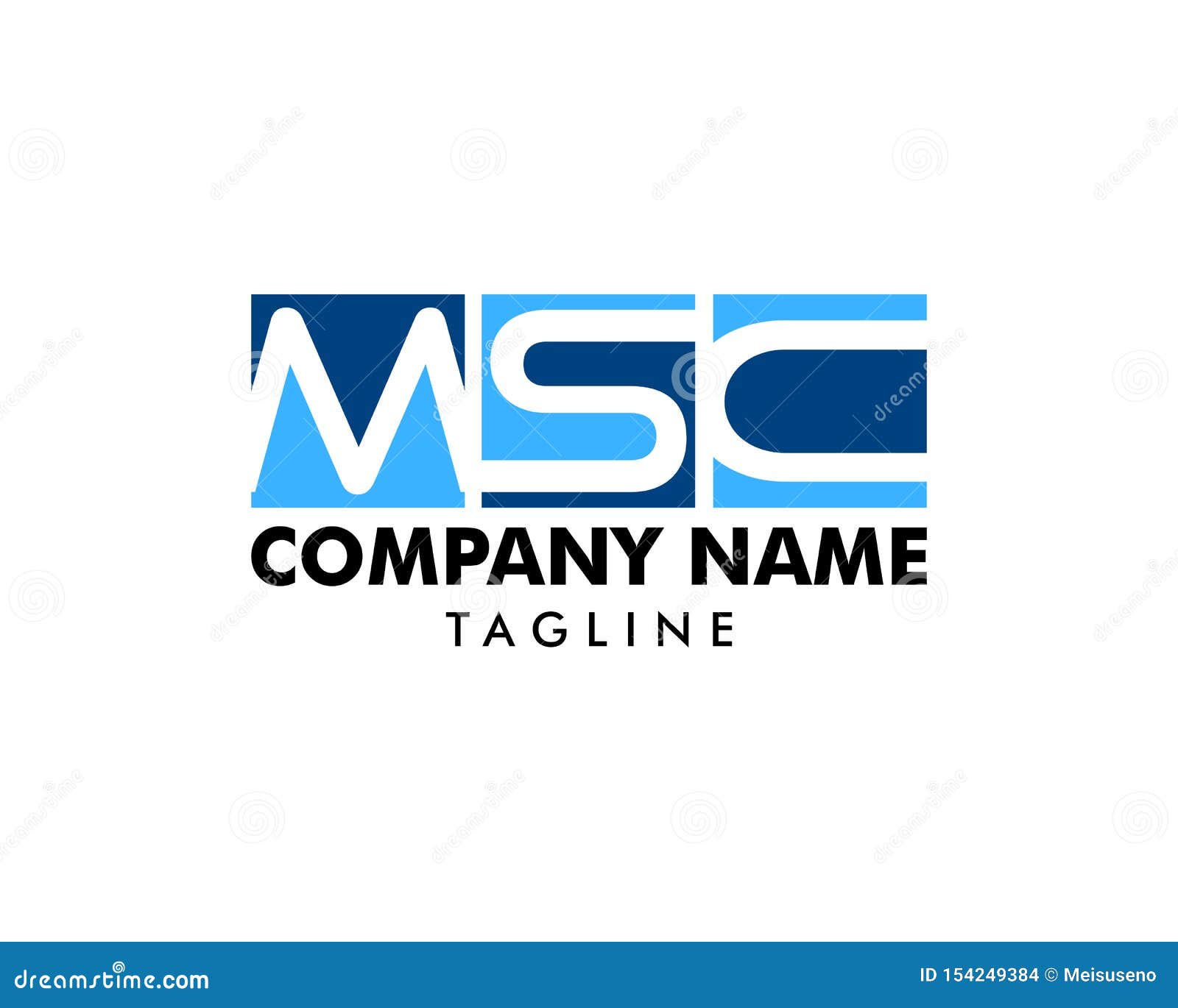 Initial Letter MSC Logo Template Design Stock Vector - Illustration of ...