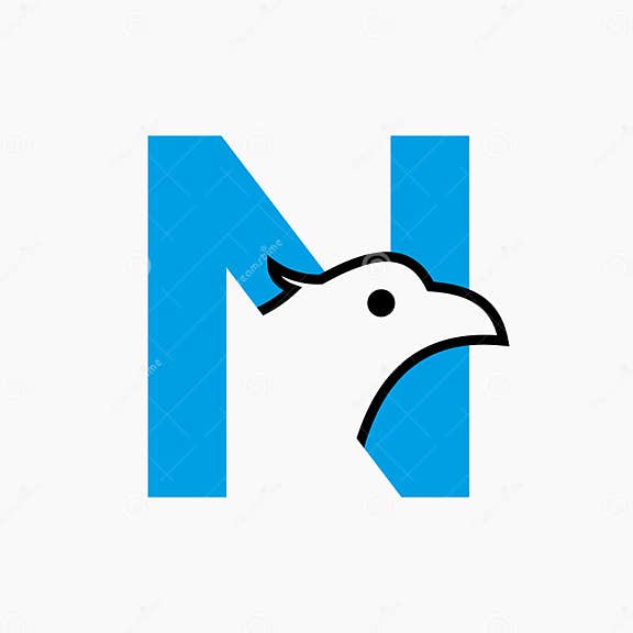 Initial Letter N Eagle Logo Design. Transportation Symbol Vector ...