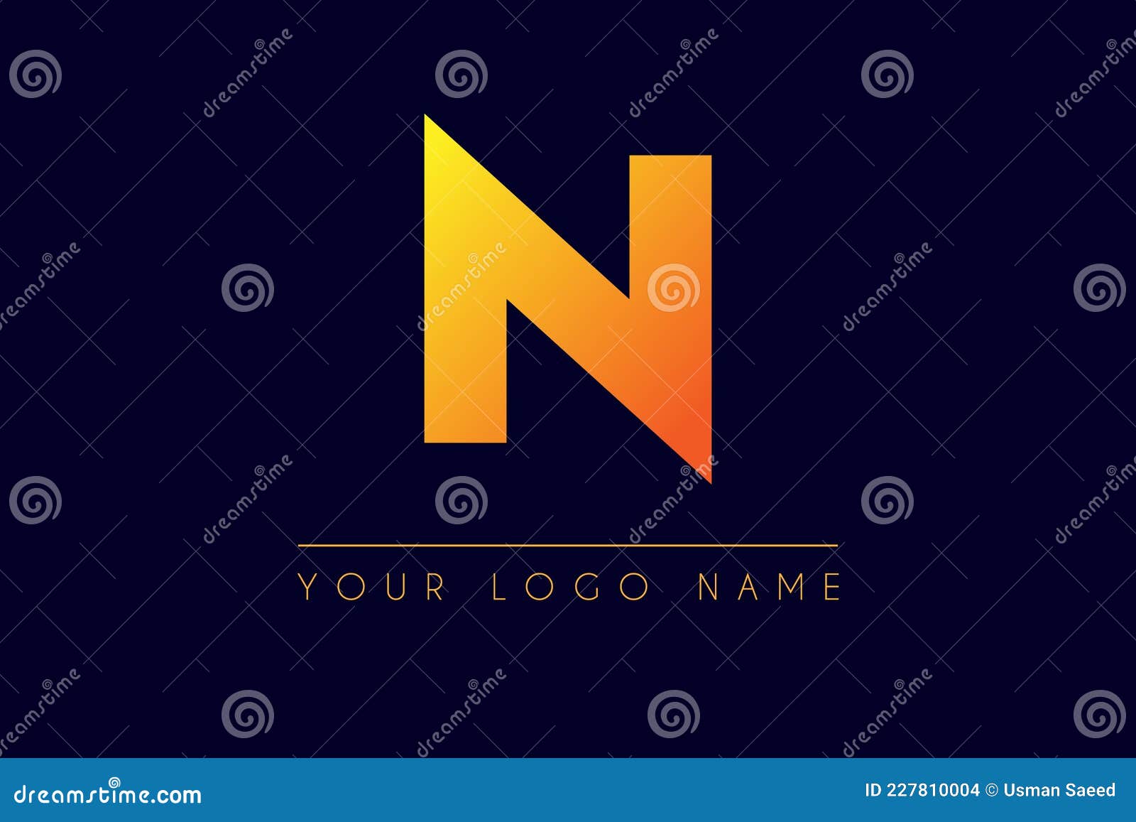 Initial Letter N Font with Gradient Color Icon Logo Design Vector ...