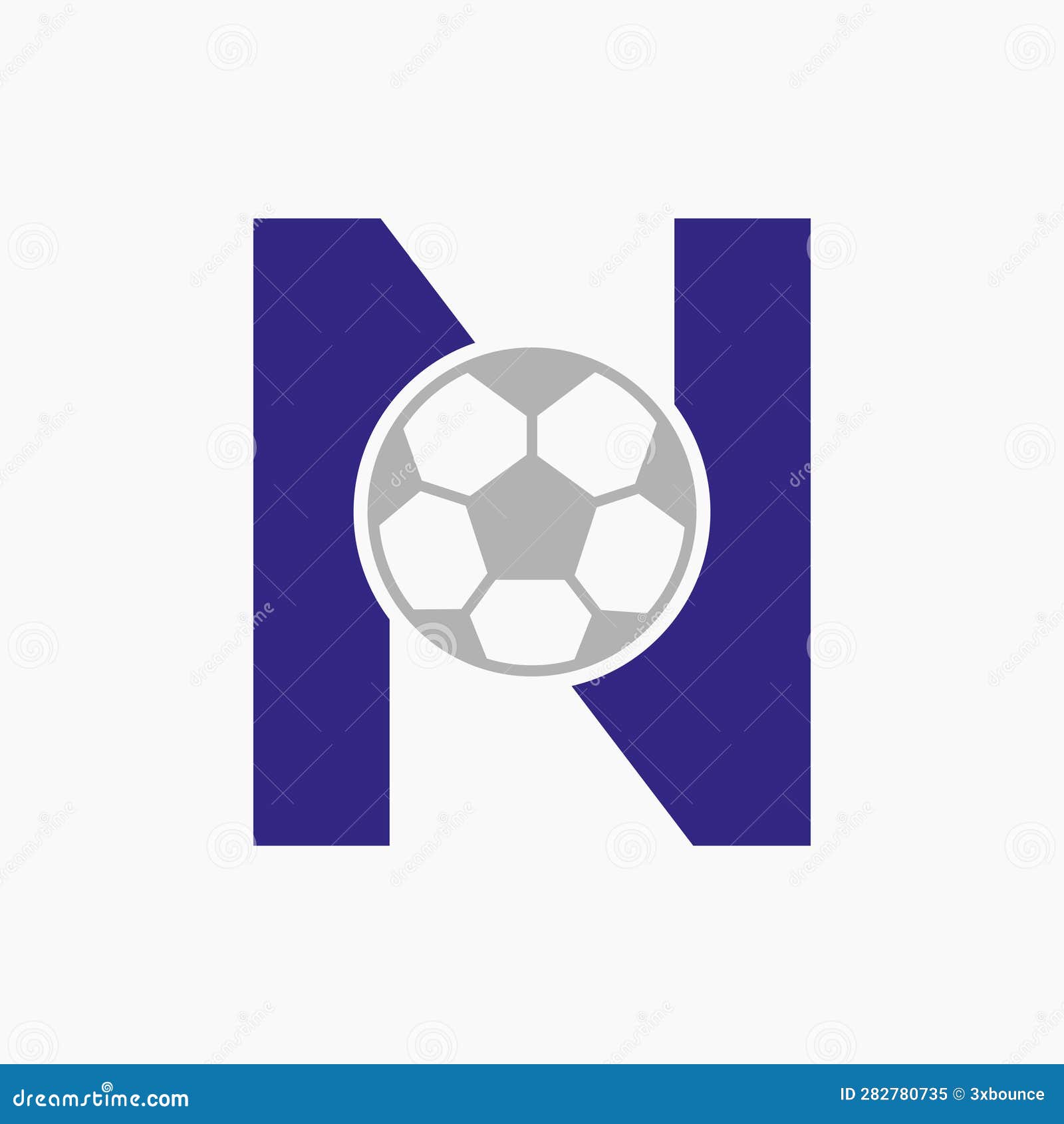 Initial Letter N Soccer Logo. Football Logo Design Vector Template ...