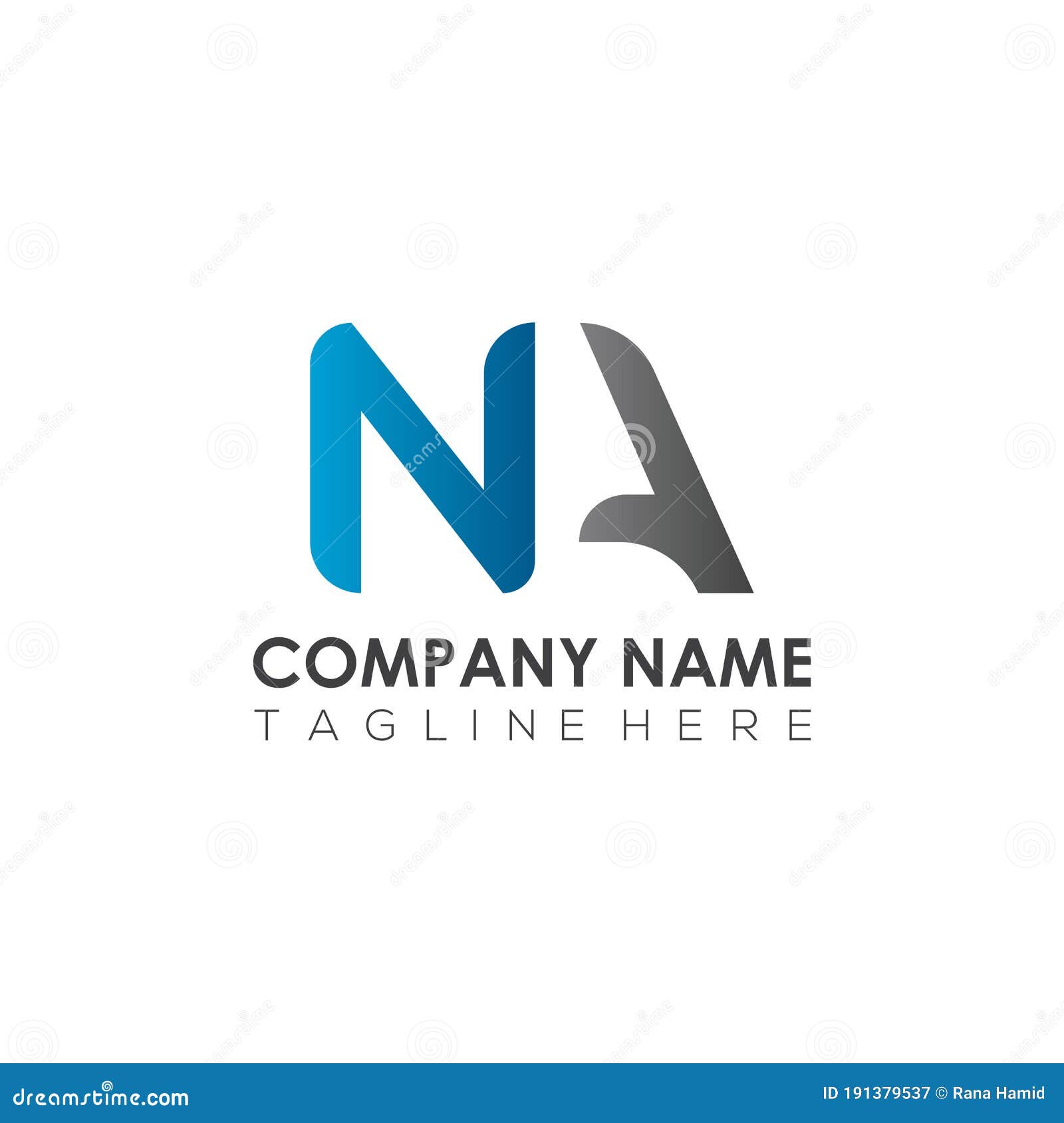 Initial Letter NA Logo Design Vector Template. Creative Abstract NA ...