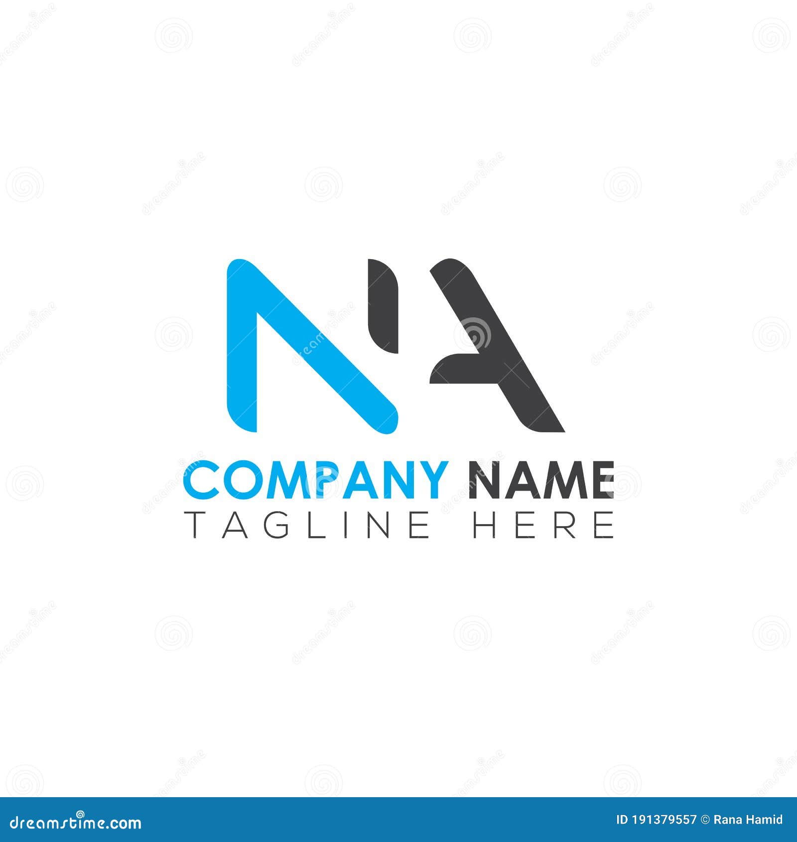 Initial Letter NA Logo Design Vector Template. Creative Abstract NA ...