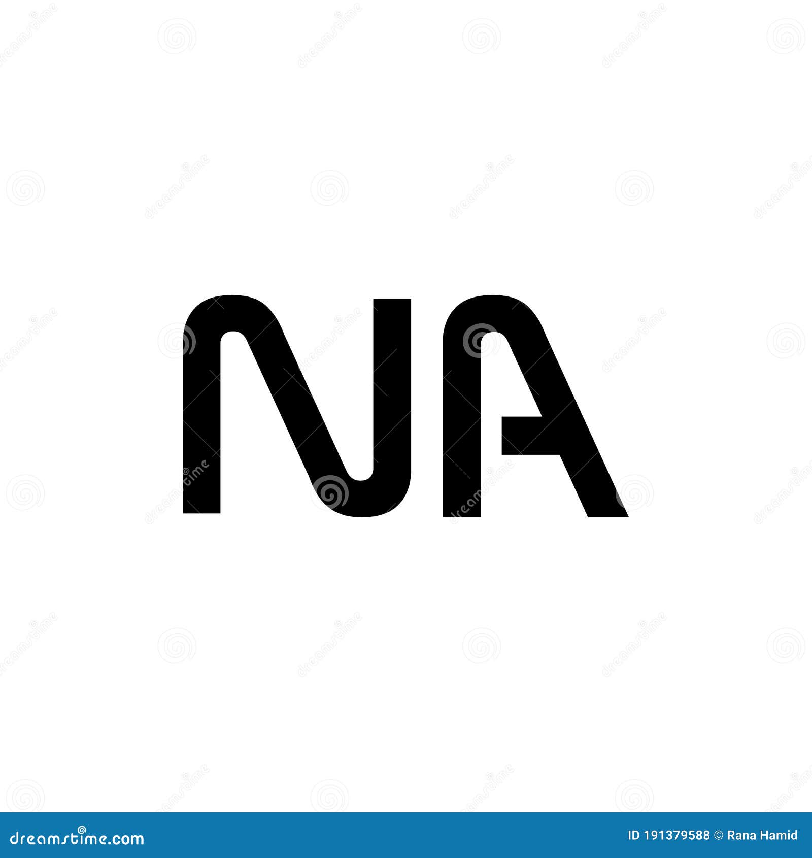 Initial Letter NA Logo Design Vector Template. Creative Abstract NA ...