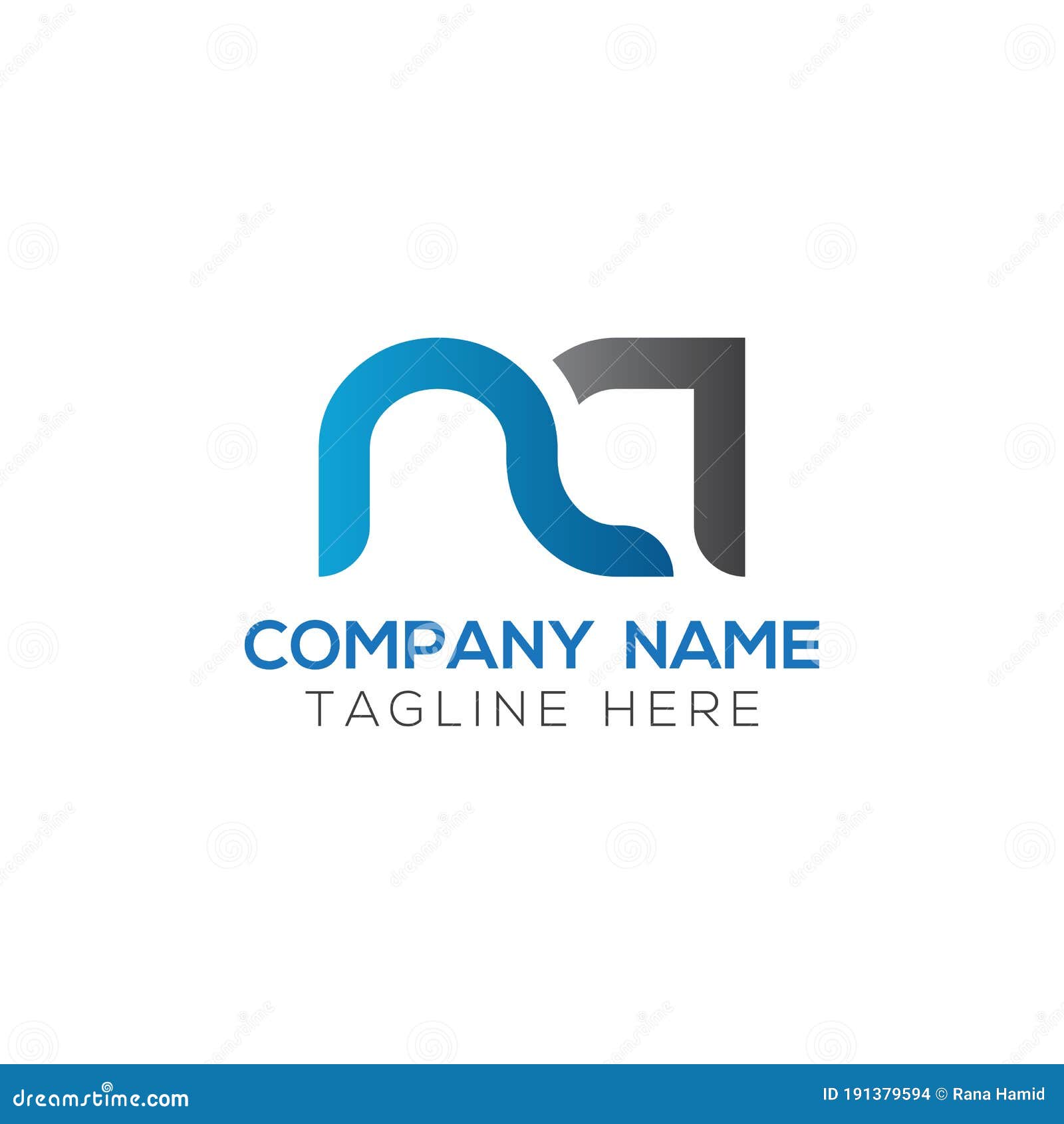 Initial Letter NA Logo Design Vector Template. Creative Abstract NA ...