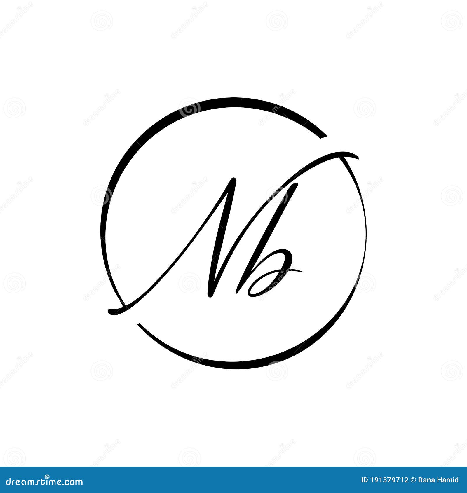 Initial Letter NB Logo Design Vector Template. Creative Abstract NB ...