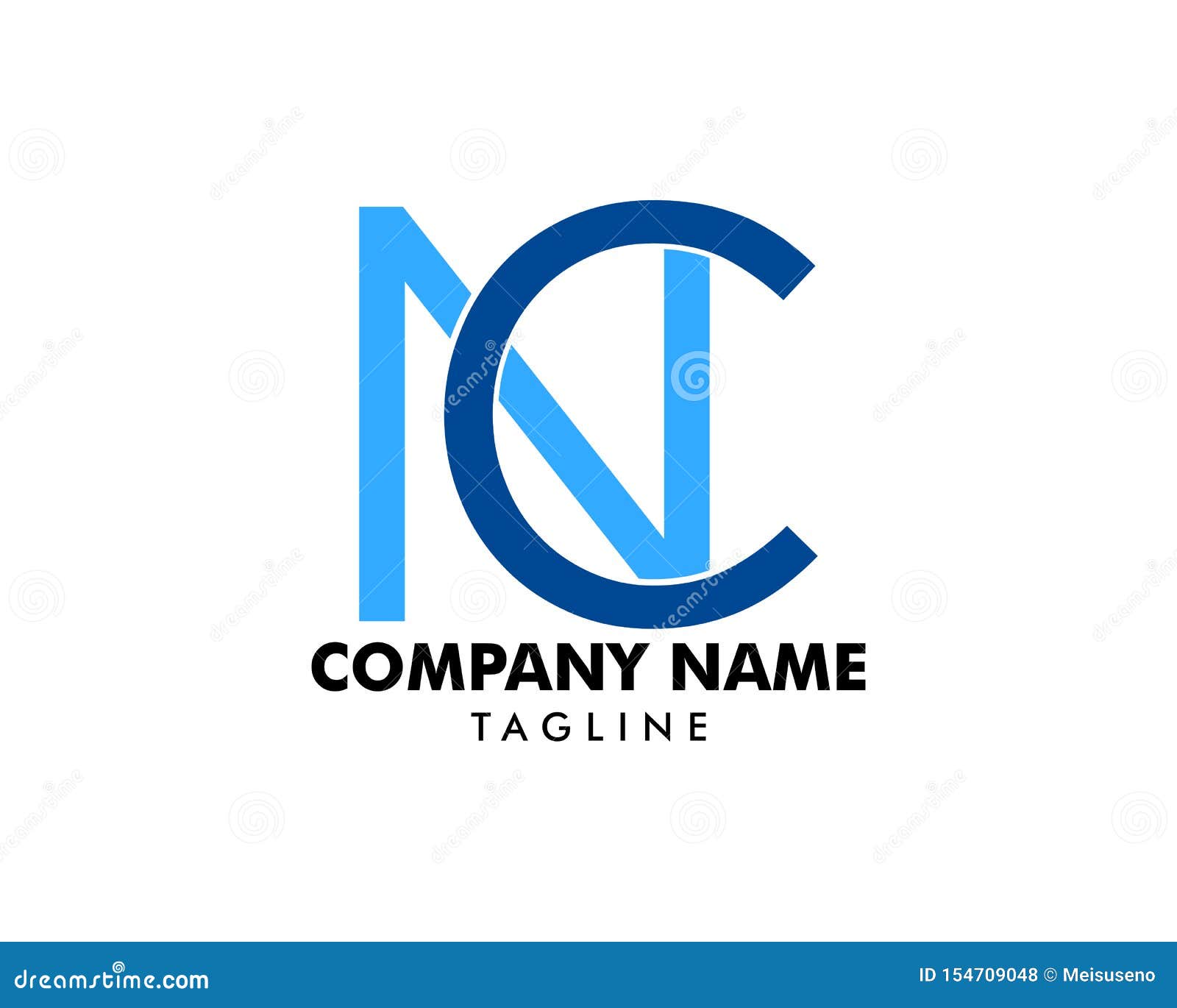 Initial Letter NC Logo Template Design Stock Vector - Illustration of ...