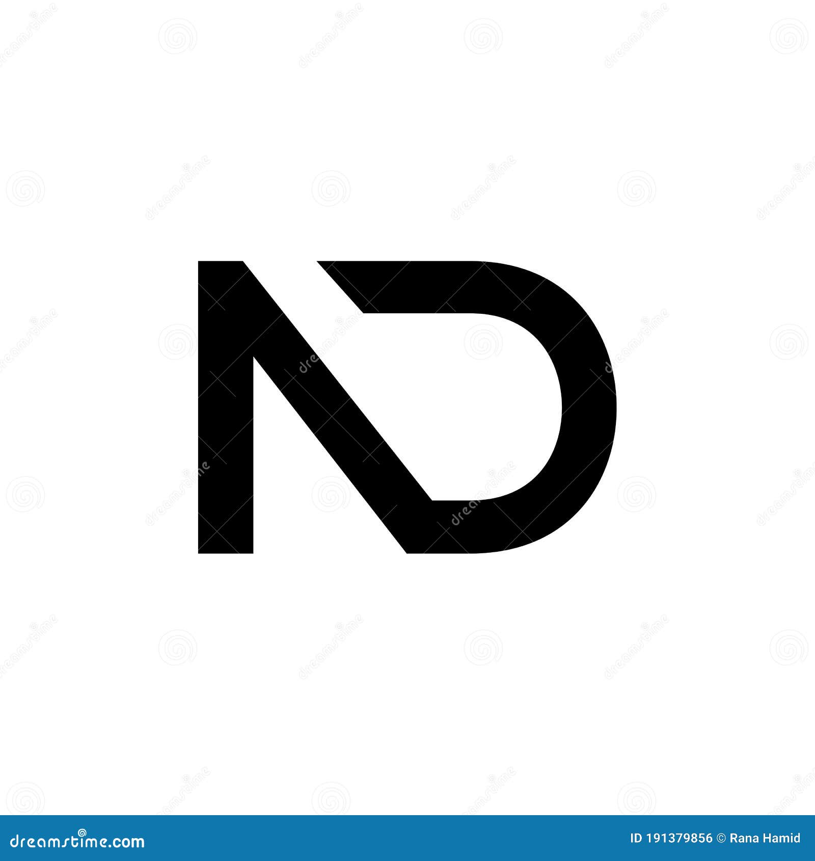 Initial Letter ND Logo Design Vector Template. Creative Abstract ND ...