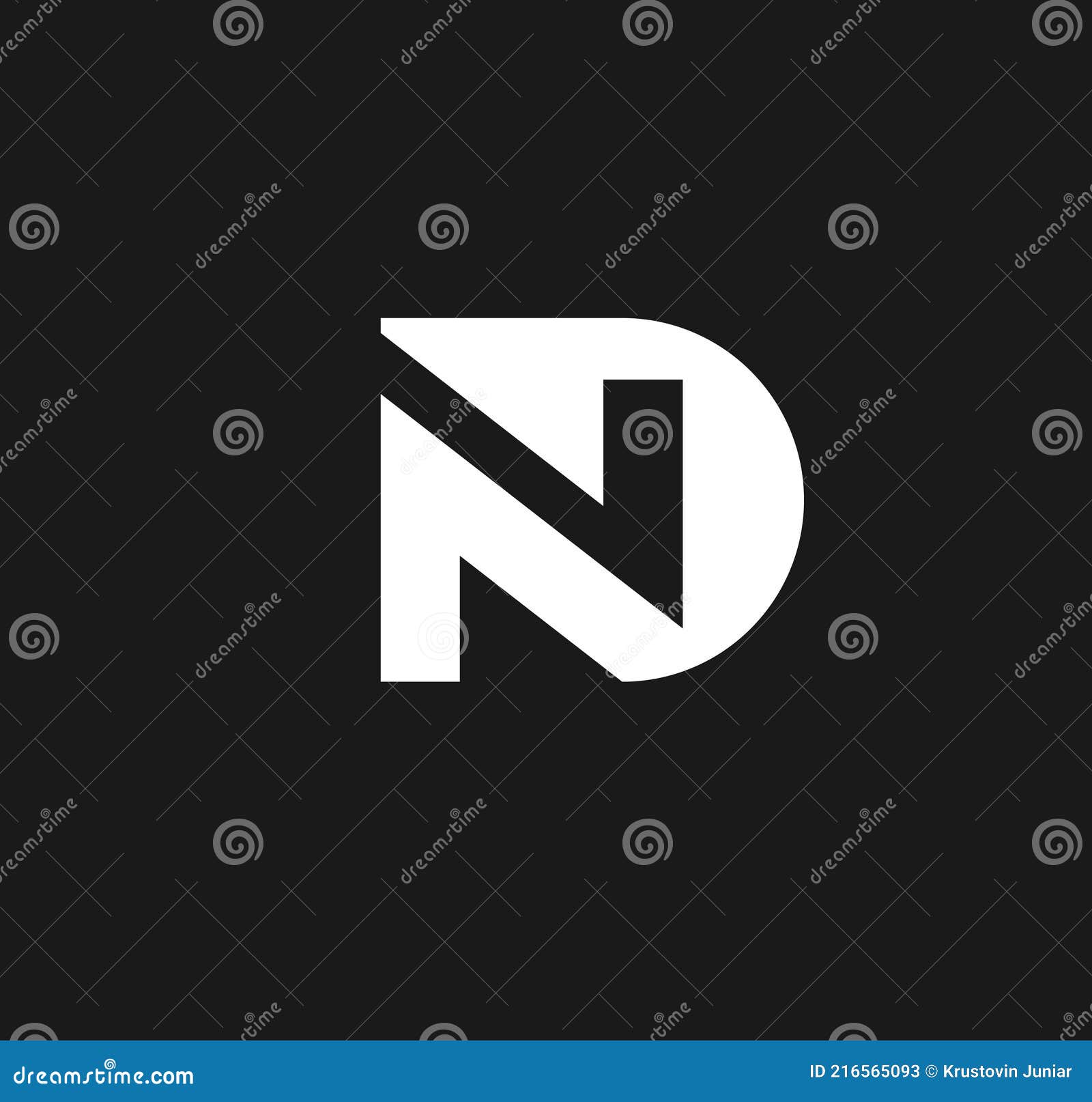 Initial Letter ND Logo Design Vector Stock Illustration - Illustration ...