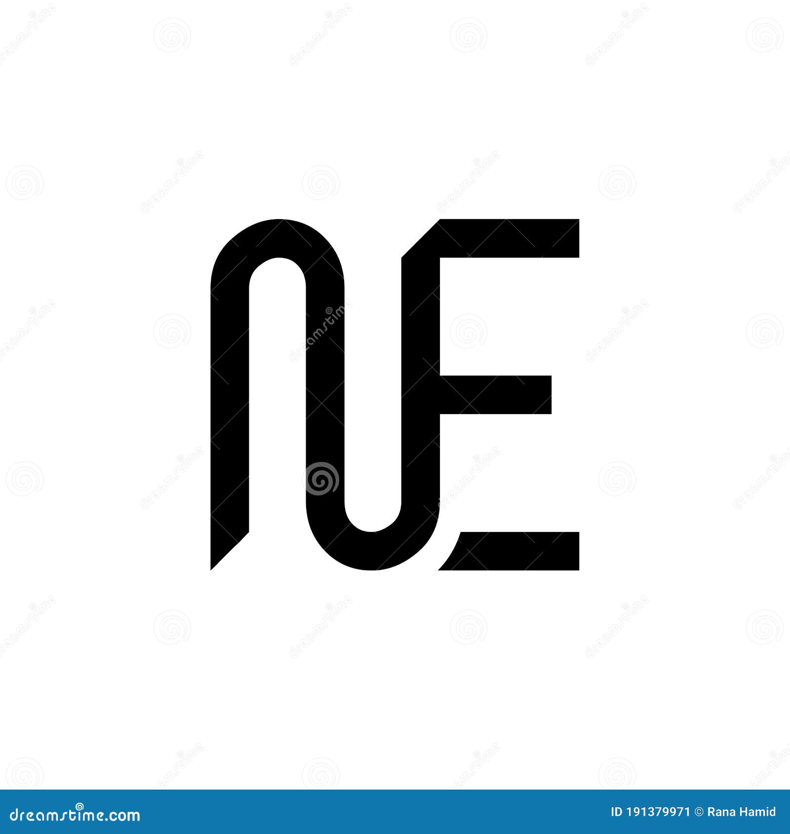 Initial Letter NE Logo Design Vector Template. Creative Abstract NE ...